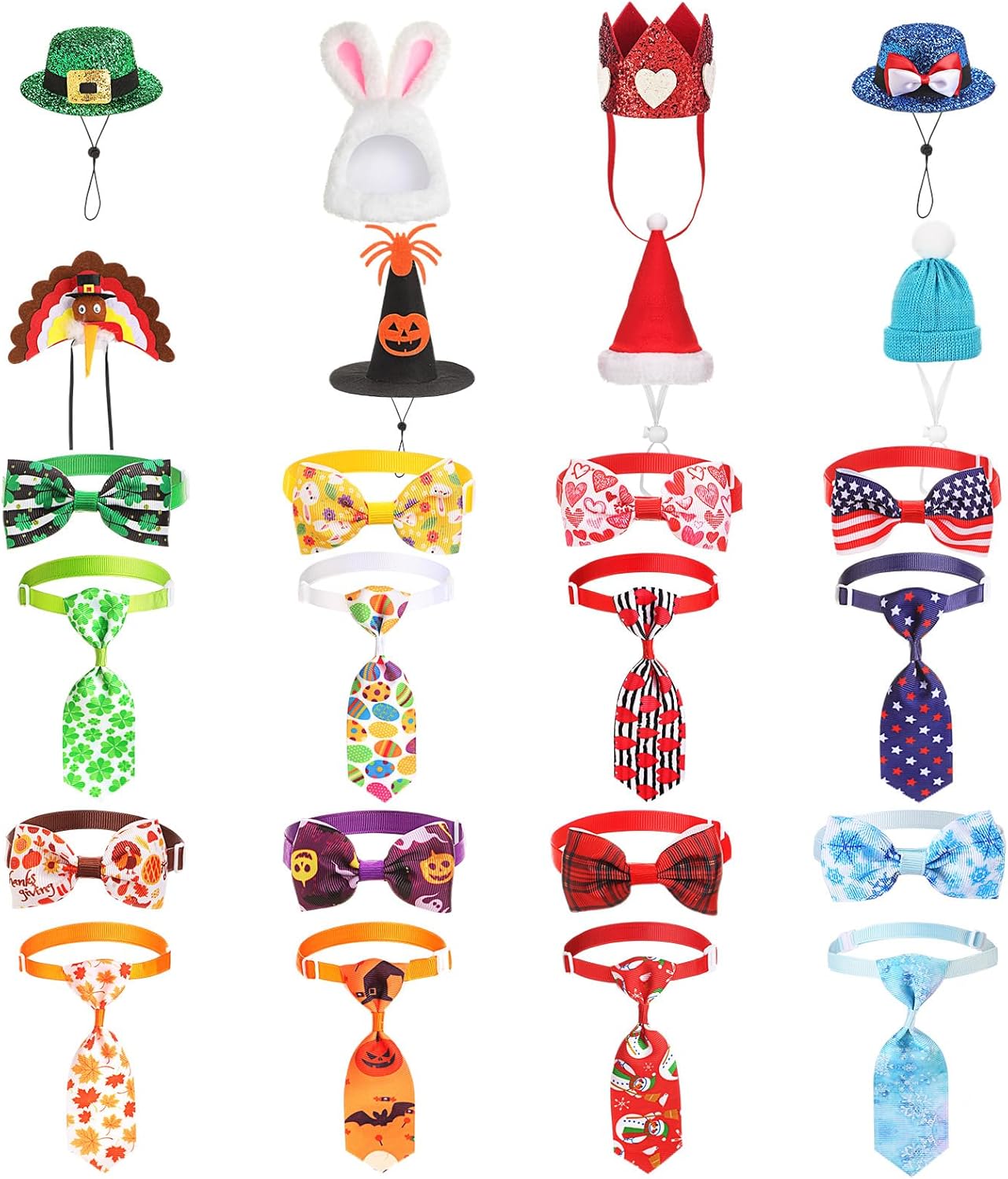 Amazon.com: Weysat 8 Set Holiday Porch Goose Outfits All Season Holiday ...