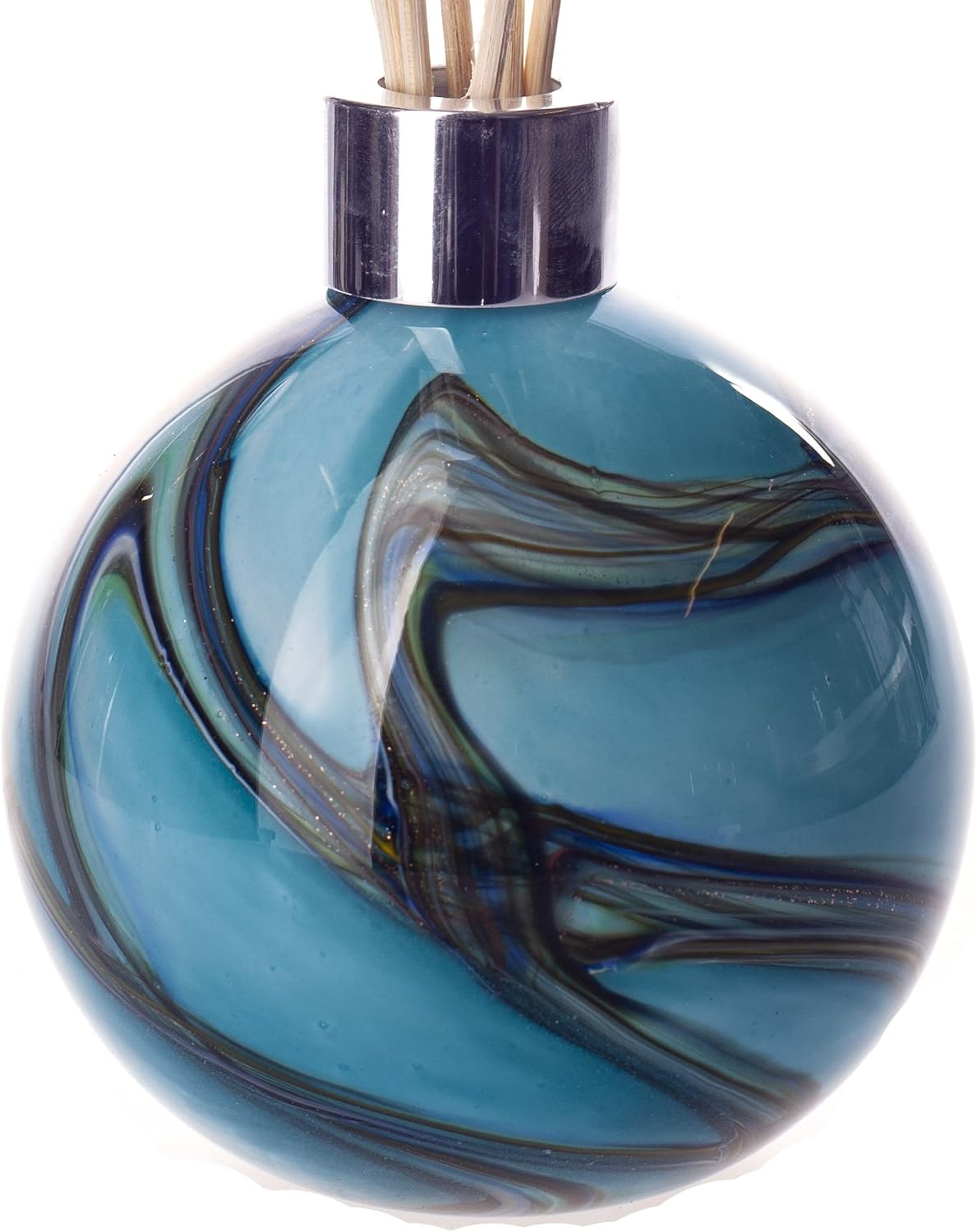 Glass Reed Diffuser Sphere in Blue & Multi Coloured (Oceanic) : Amazon ...