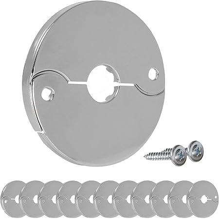 PROCURU 12-Pack 1/2-Inch CTS (5/8" OD) E3755 Hinged Split Escutcheons ...