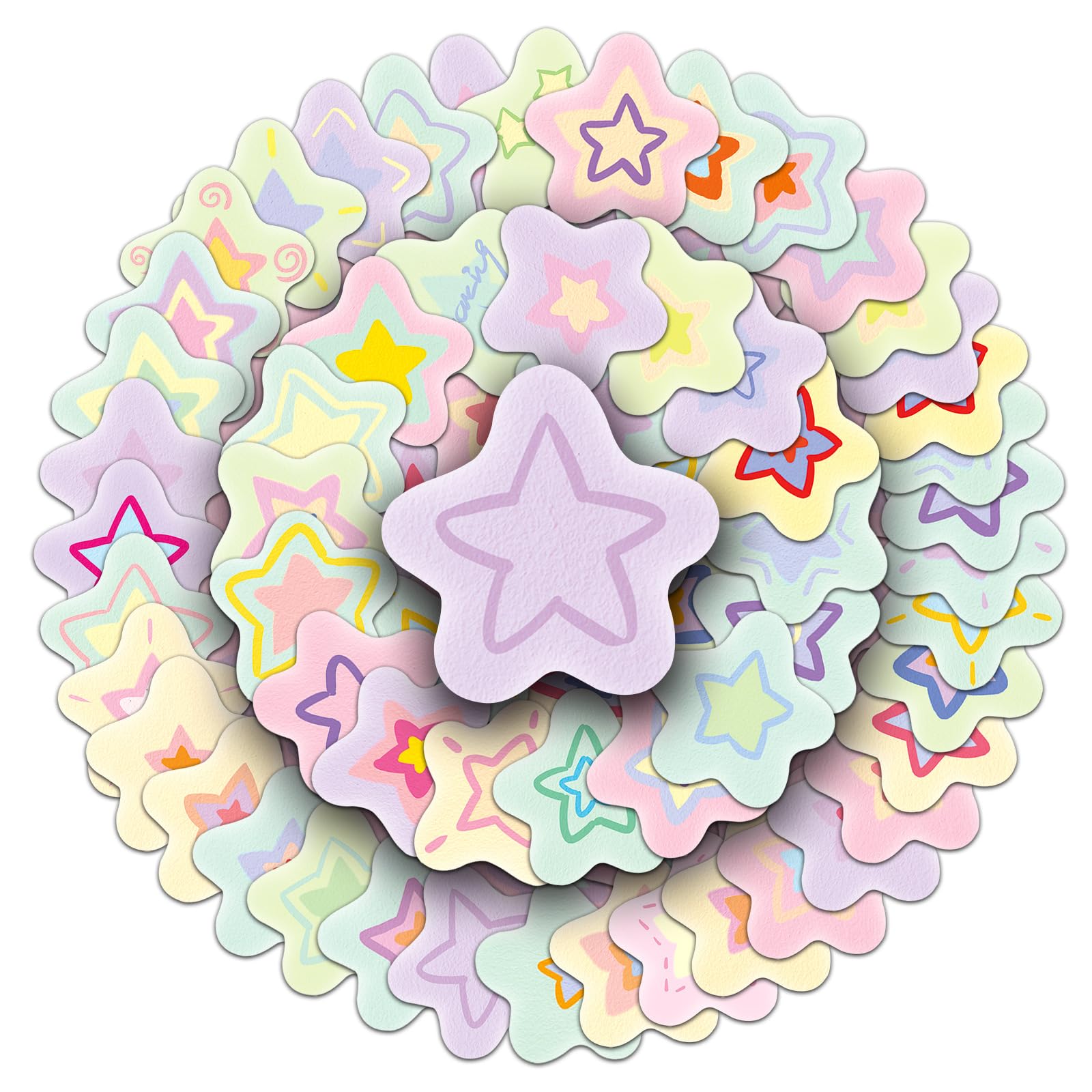 Amazon.com: 50 Packs Star Stickers Water Bottles Laptop Phone Computer ...