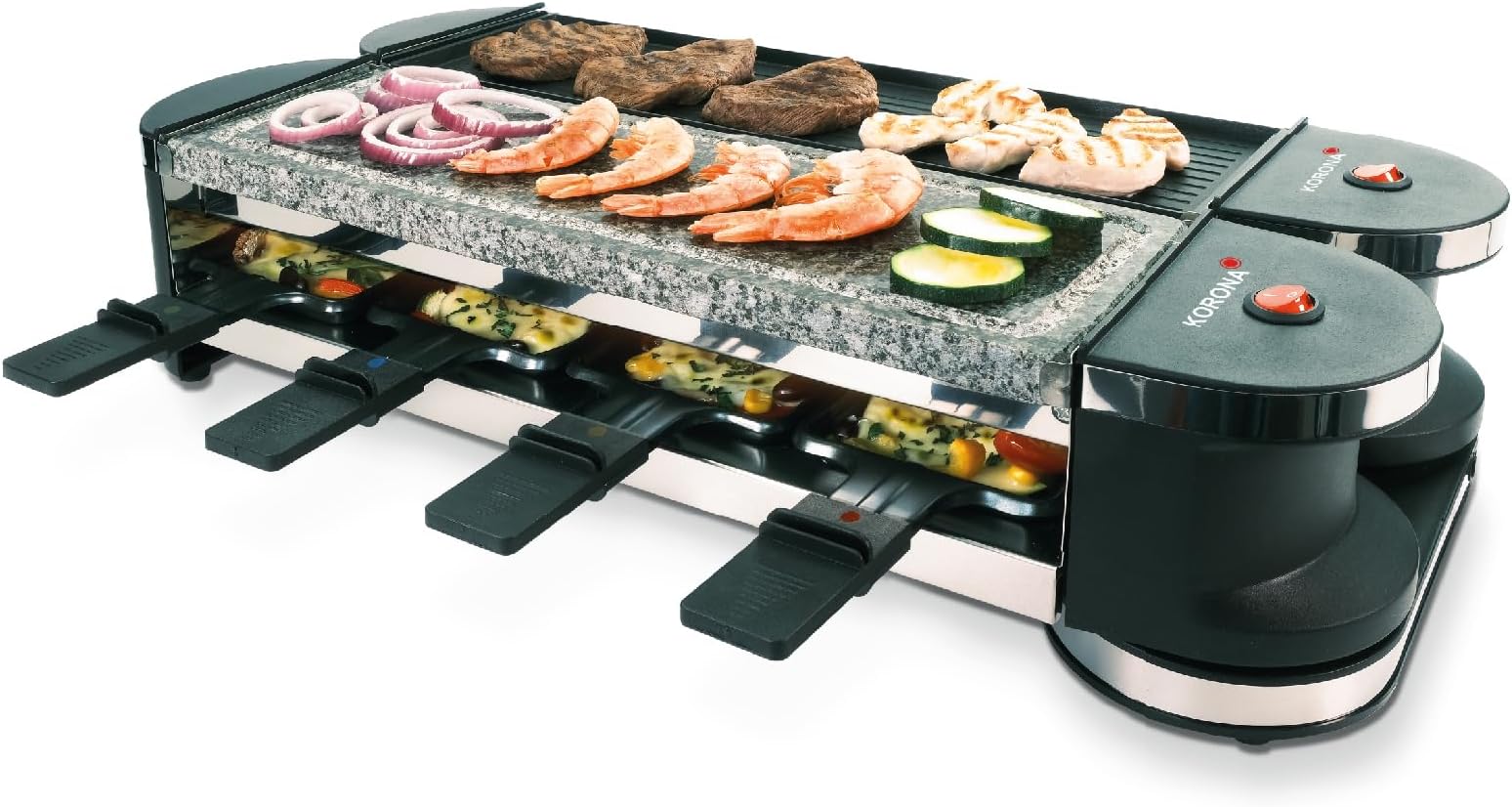 H.Koenig Appareil à raclette Multifonction 8 personnes RP360, modulable ...