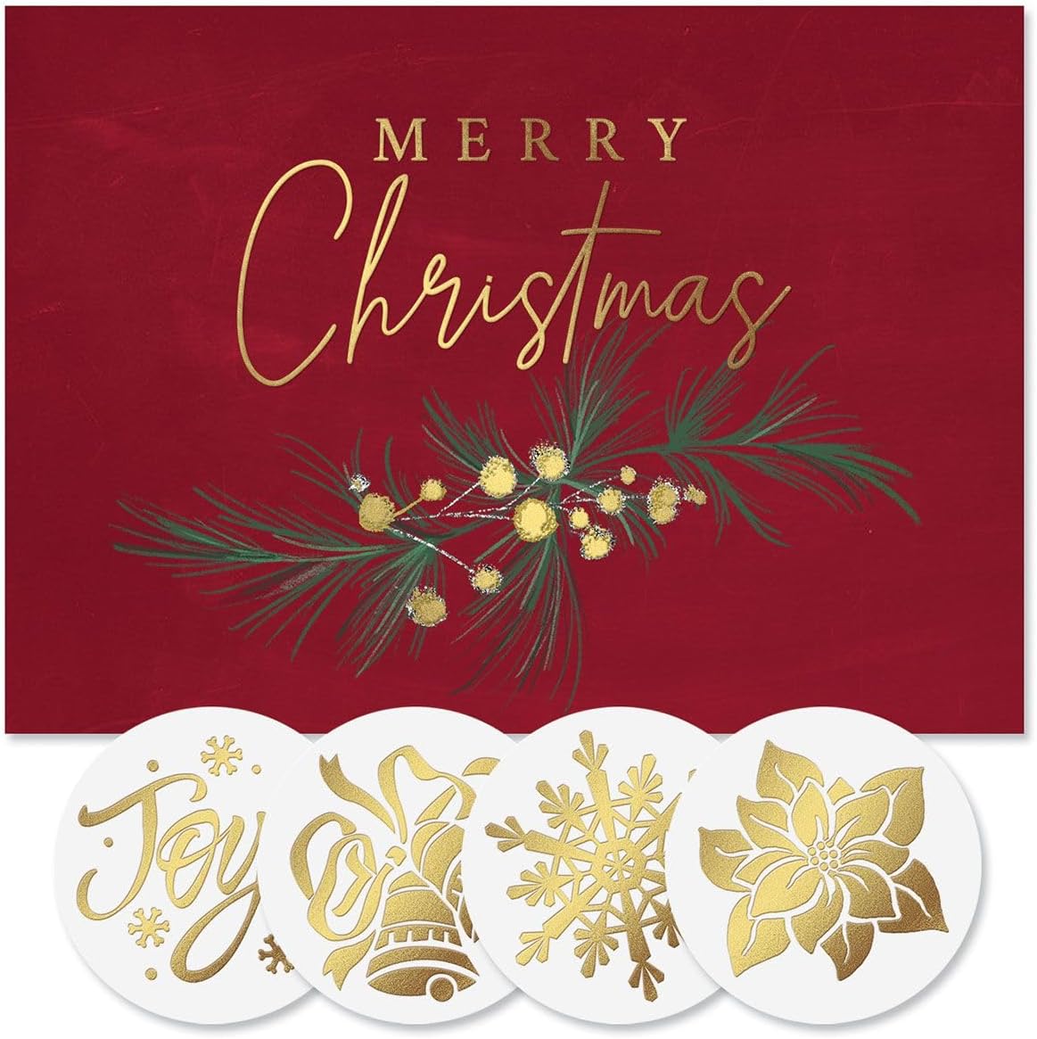 Amazon.com : Colorful Images Golden Merry Personalized Christmas ...