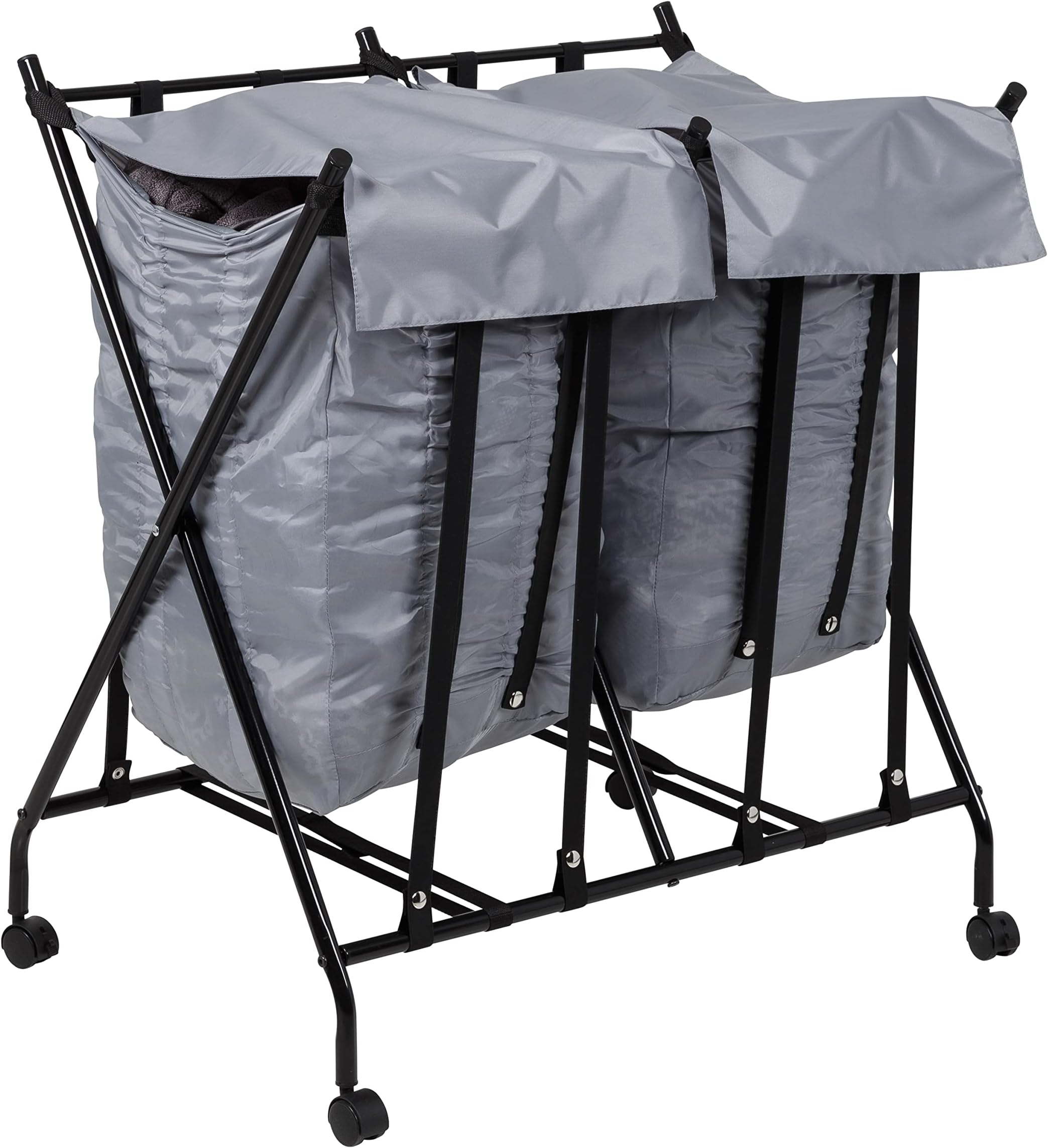 Amazon.com: Honey-Can-Do Single Bounce Back Hamper - No Bend Laundry ...