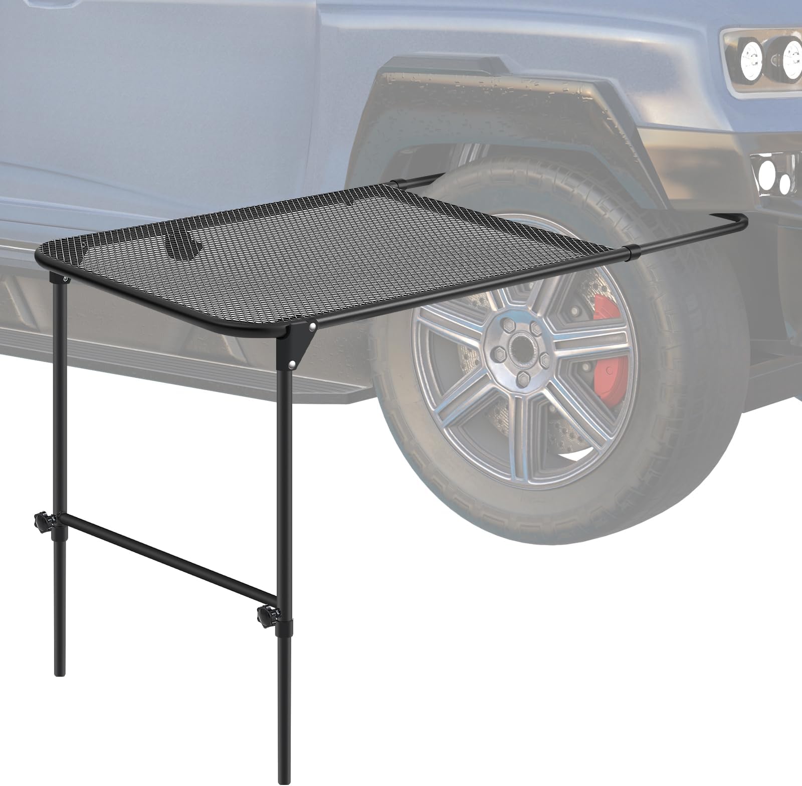 Amazon.com: Pasimy Vehicle Tire Mounted Steel Camping Table Adjustable ...