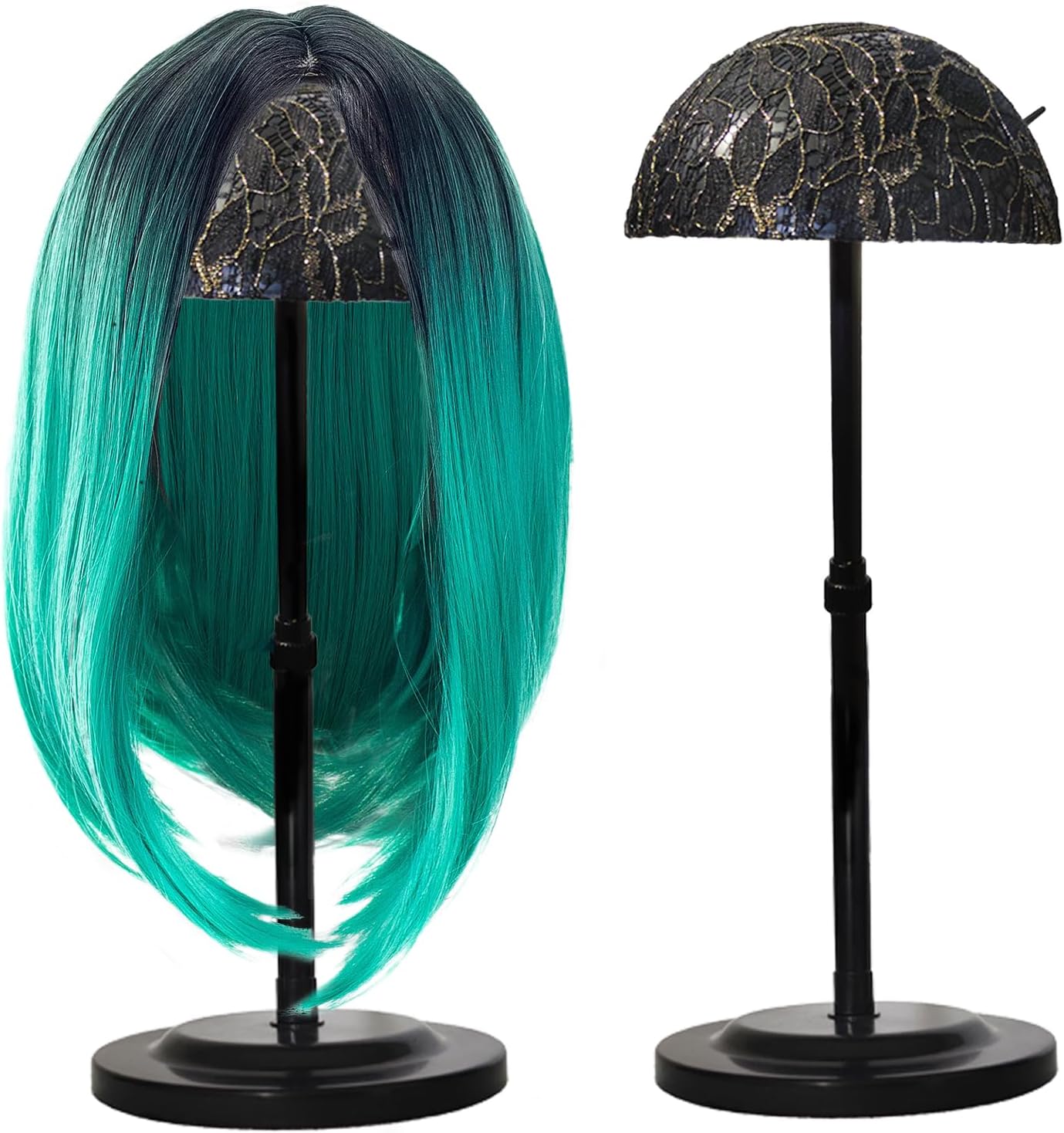 Amazon.com: Wig Stand 1 Pack Adjustable Height Wig Holder Stands Non ...