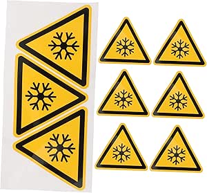 iplusmile 3pcs Warning Stickers Sign Low Temp Caution Decal Poo Sign ...