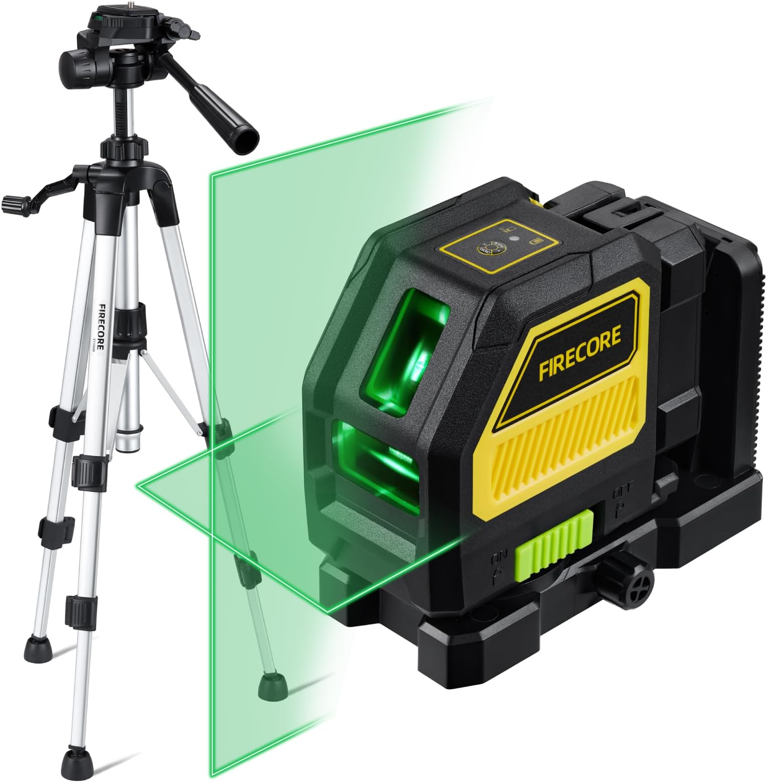 Firecore 360° Self Leveling Cross Line Laser Level with Tripod and ...