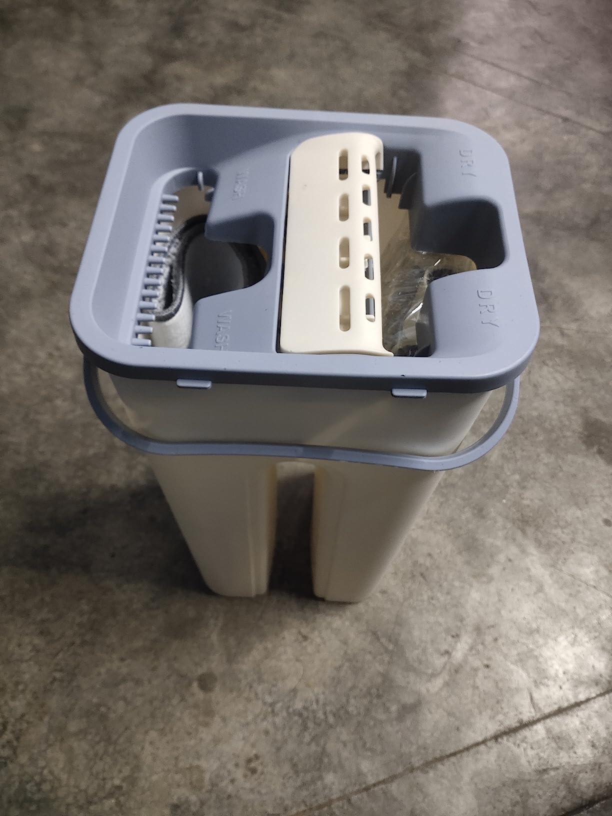 Floor Mop and Bucket Set, Flat Mop Bucket System Flexible Mop Head 2 ...