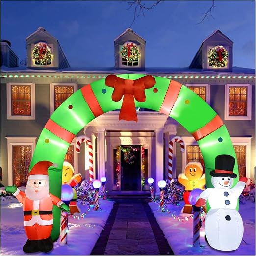 Amazon.com: 10 Ft Lighted Christmas Inflatable Archway, Inflatable ...
