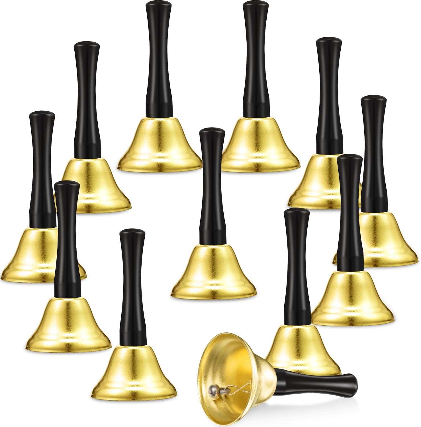 Amazon.com - 24 Pieces Metal Steel Hand Bell Call Service Hand Bells ...