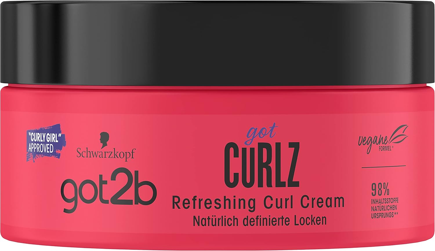 got2b gotCurlz Refreshing Curl Cream (1 x 200 ml), Moisturising Styling ...