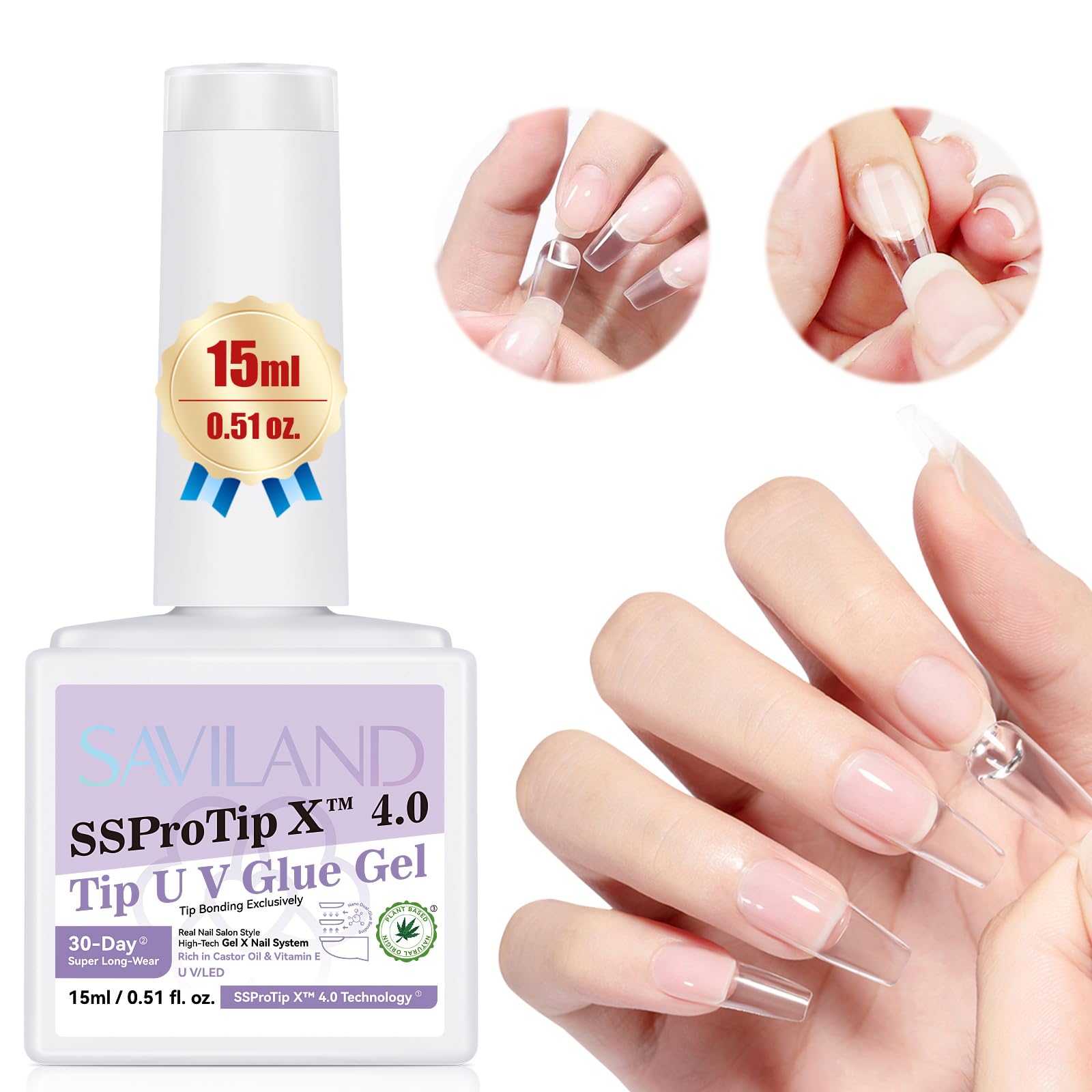 Amazon.com: SAVILAND Gel X Nail Glue: 30-Day Super Adhesive Gel Nail ...