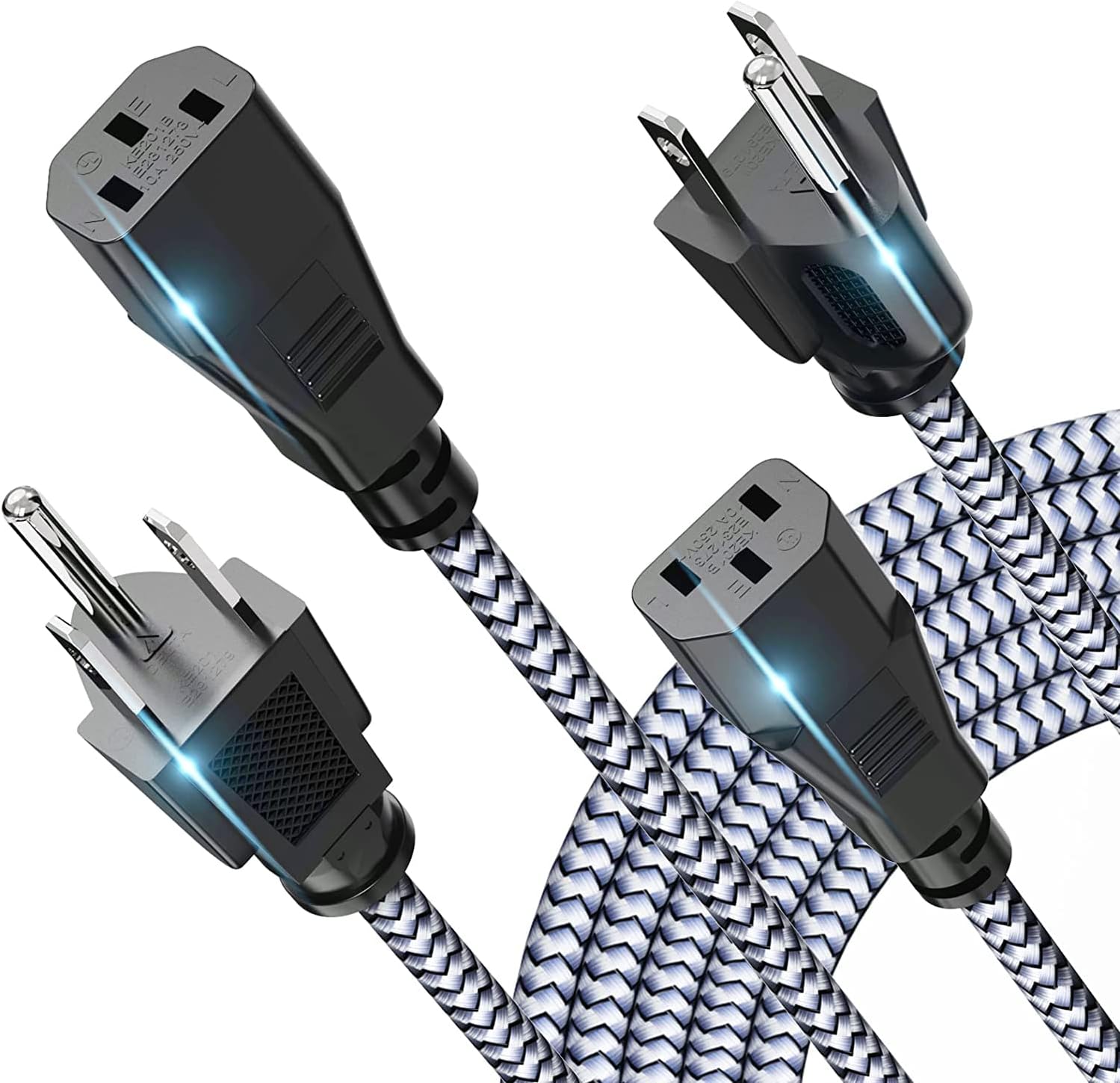 Cable de alimentación de 3 clavijas de 10 A, 250 V, cable de ...