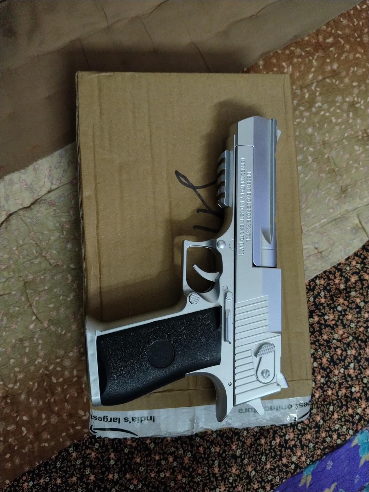 Home Buy Toy Gun with Jump Ejectinging Magazine, Soft Bullets & Pull ...