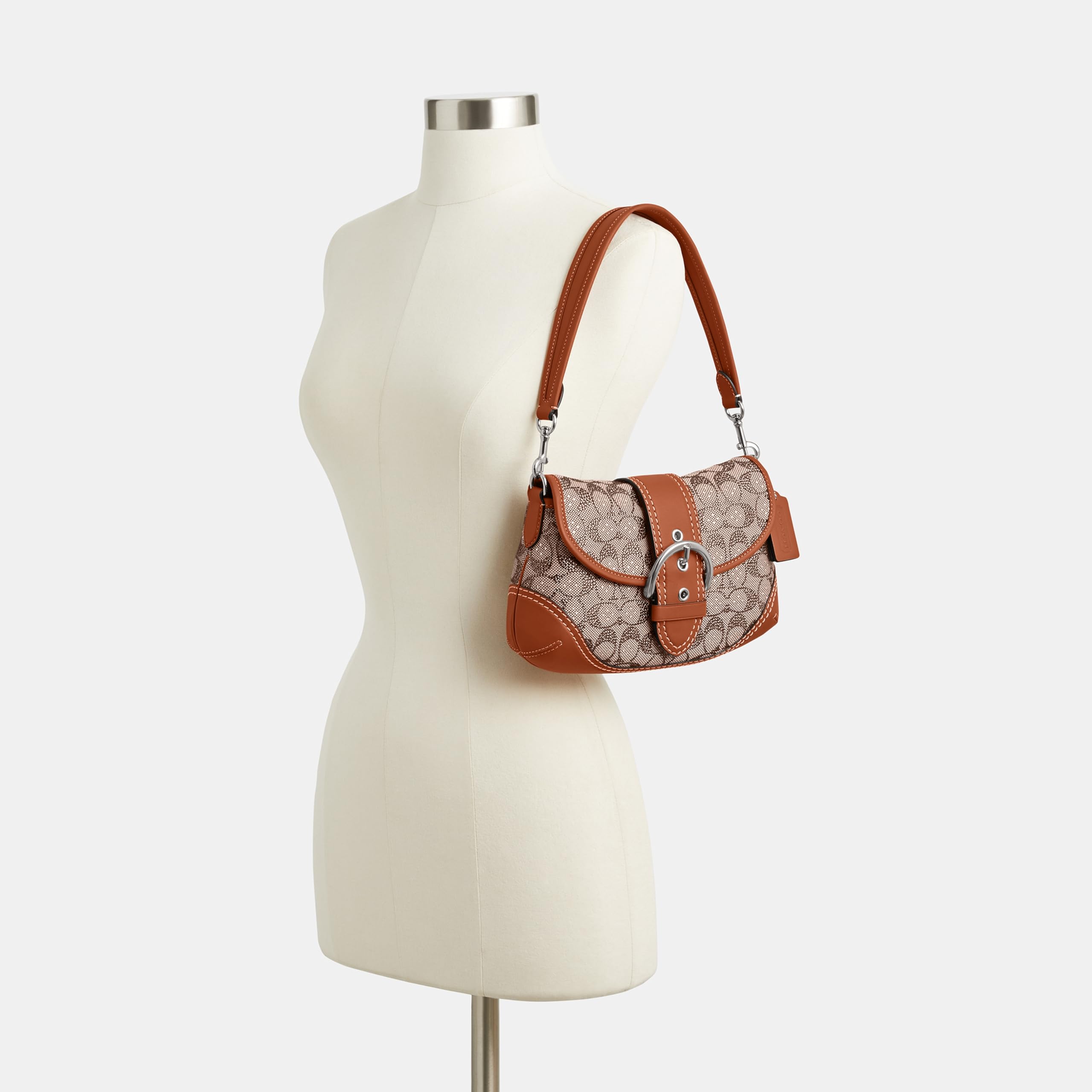 Snapklik.com : Soho Flap Bag In Crystal Signature Jacquard