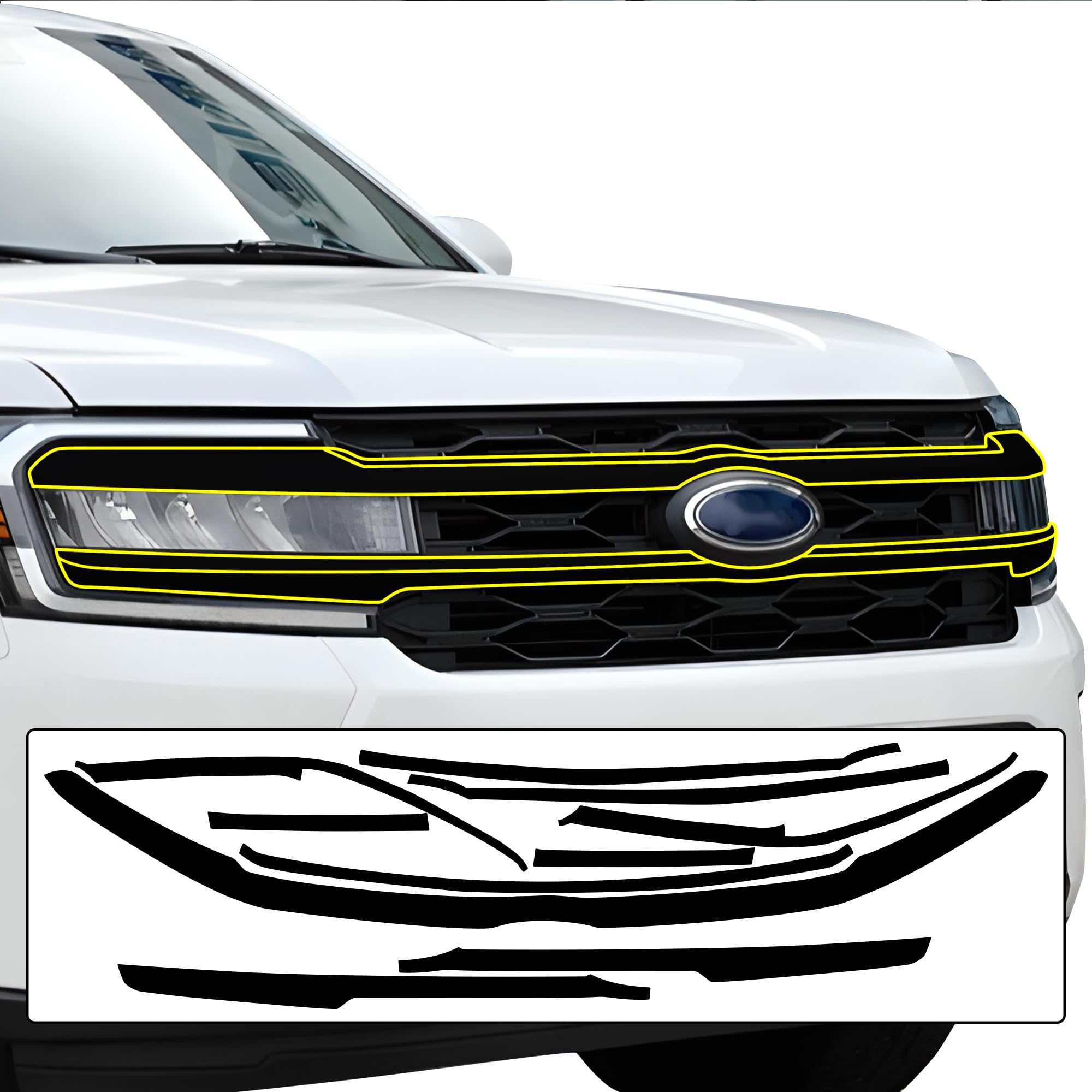 Amazon.com: BOGAR TECH DESIGNS Middle Front Chrome Delete Overlay Film ...