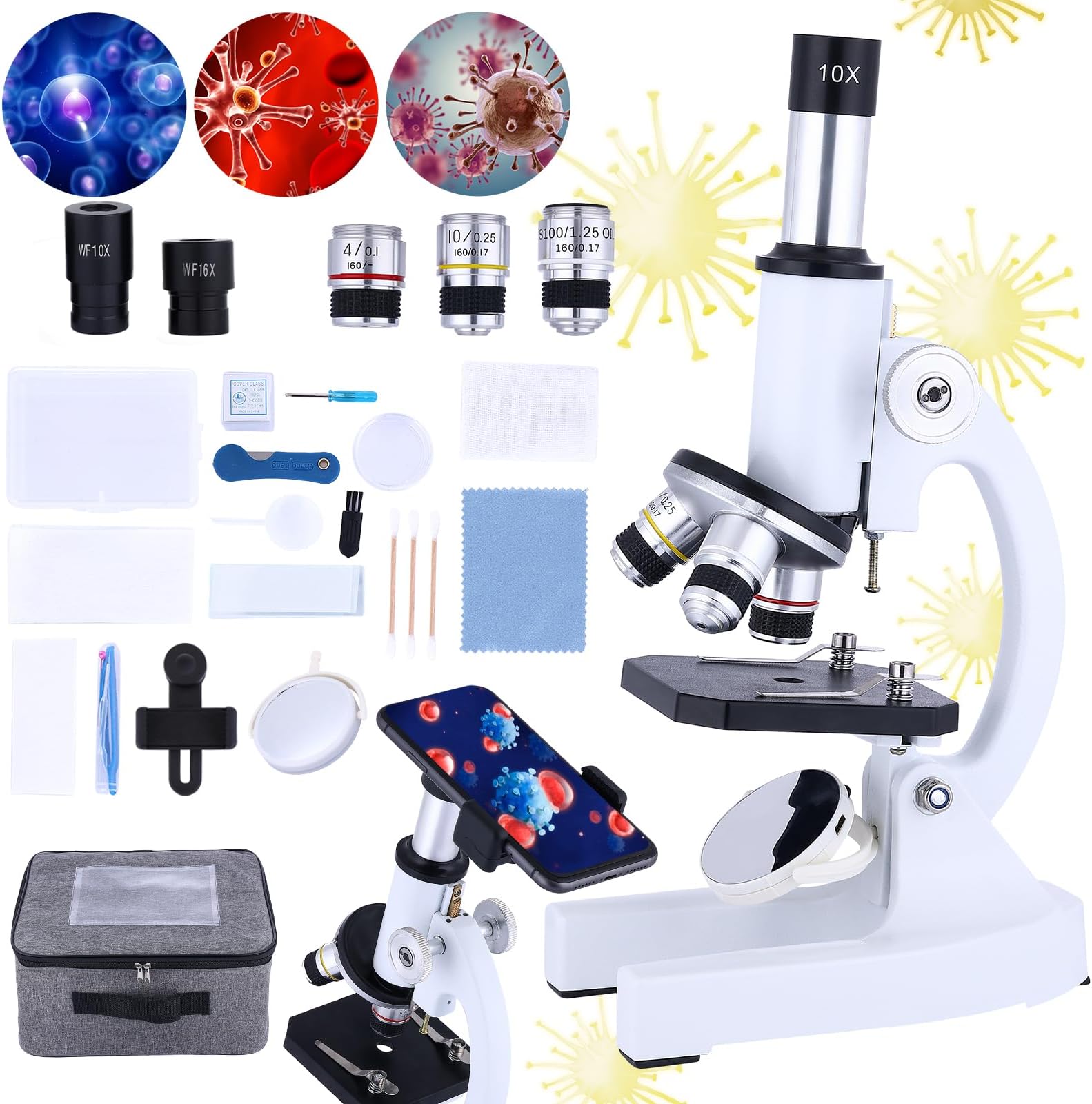 Amazon.com: NATIONAL GEOGRAPHIC Microscope for Kids - STEM Kit with an ...