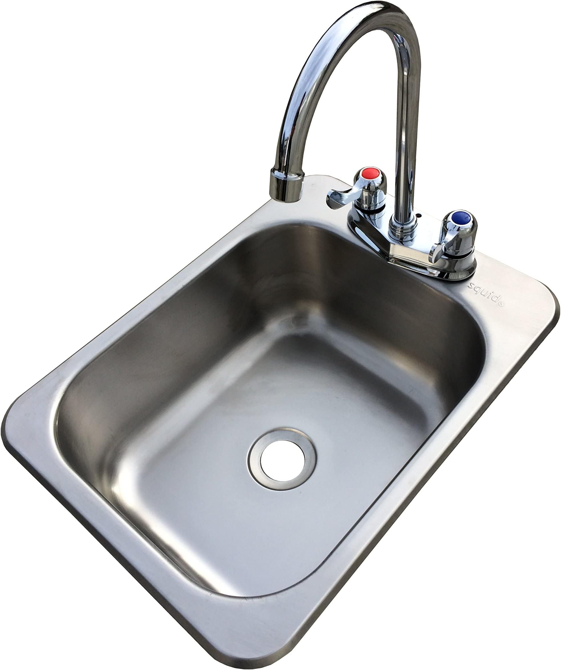 Counter Top Sunk Inset Stainless Steel HAND WASH BASIN Sink Waste, Plug ...
