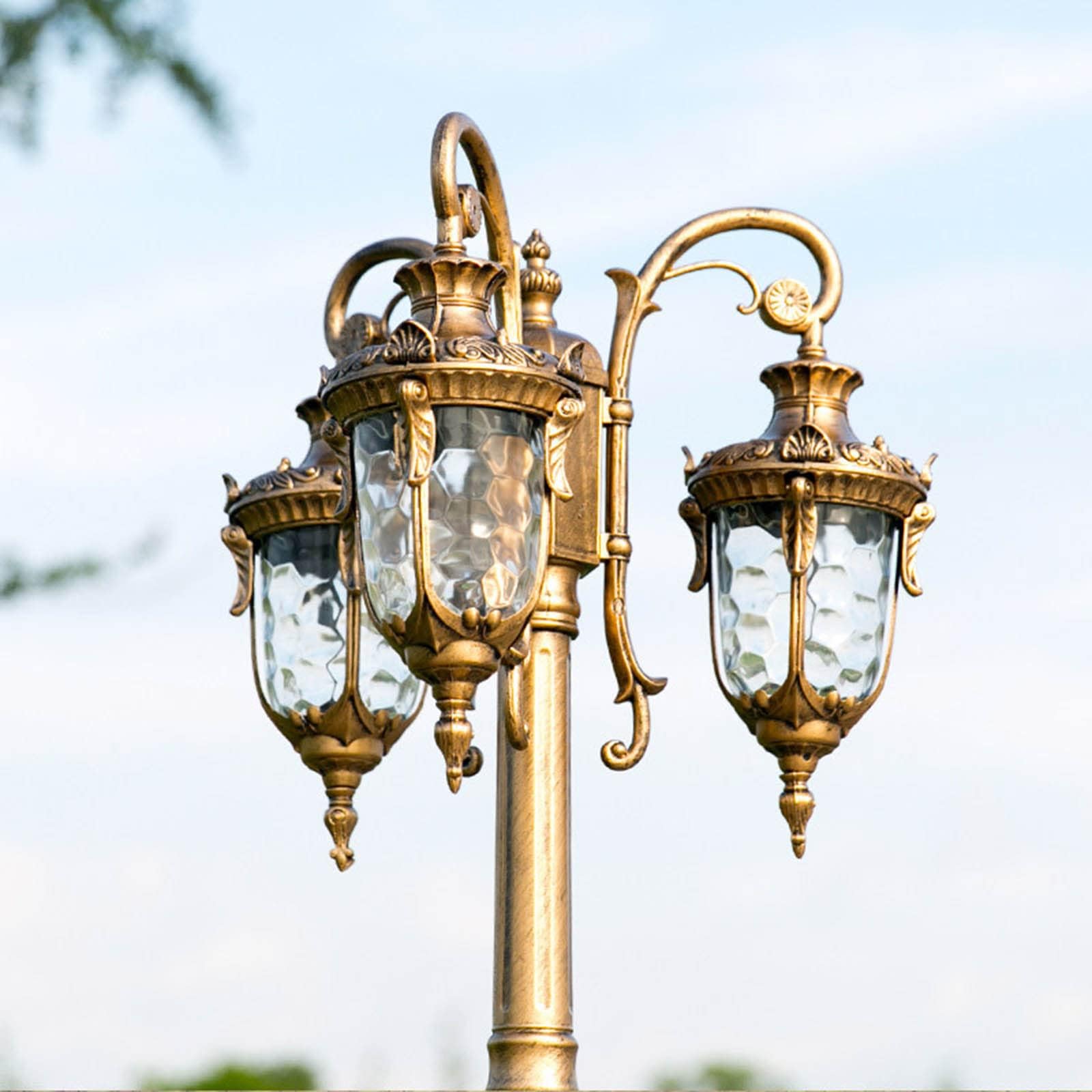 Amazon.com: Vintage Outdoor Post Light, 3-Head Street Light Pole Light ...