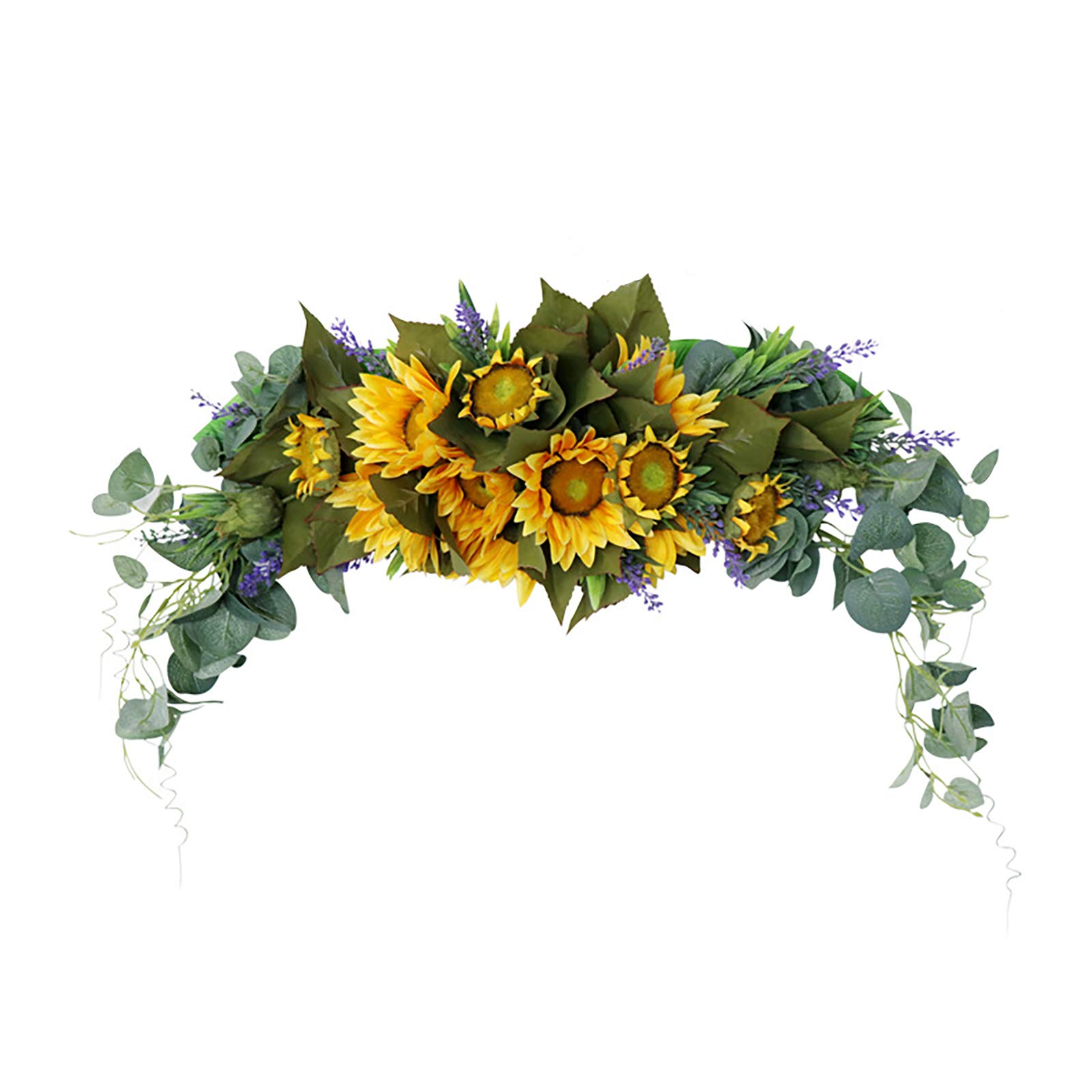 Amazon.com: RTWAY 30 Inch Floral Swag, Artificial Flowers Sunflower ...