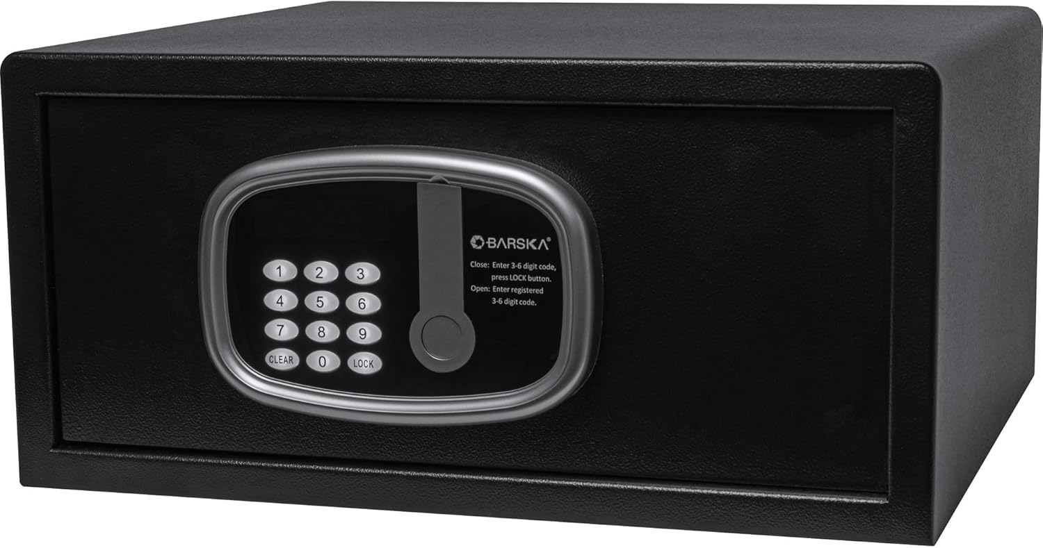 Amazon.com: Barska Digital LED Keypad Hotel Safe with Motorized Locking ...