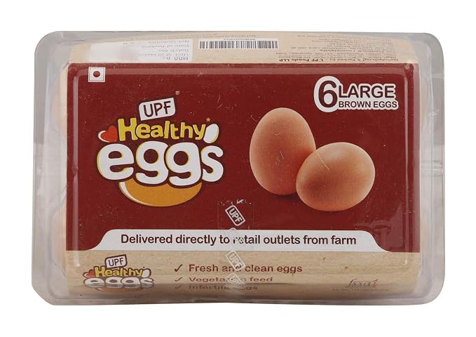 UPF Healthy Brown Eggs, 6 Pieces| Veg Fed| Non-Fertile Eggs : Amazon.in ...