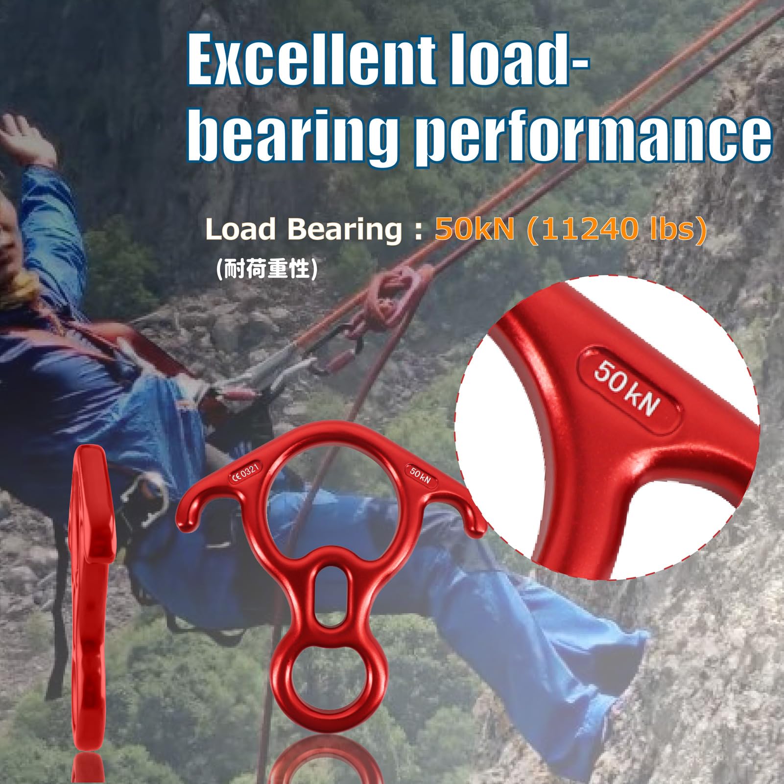 Snapklik.com : Azarxis 50 kN Rescue Figure, 8 Descender Large Bent-Ear ...