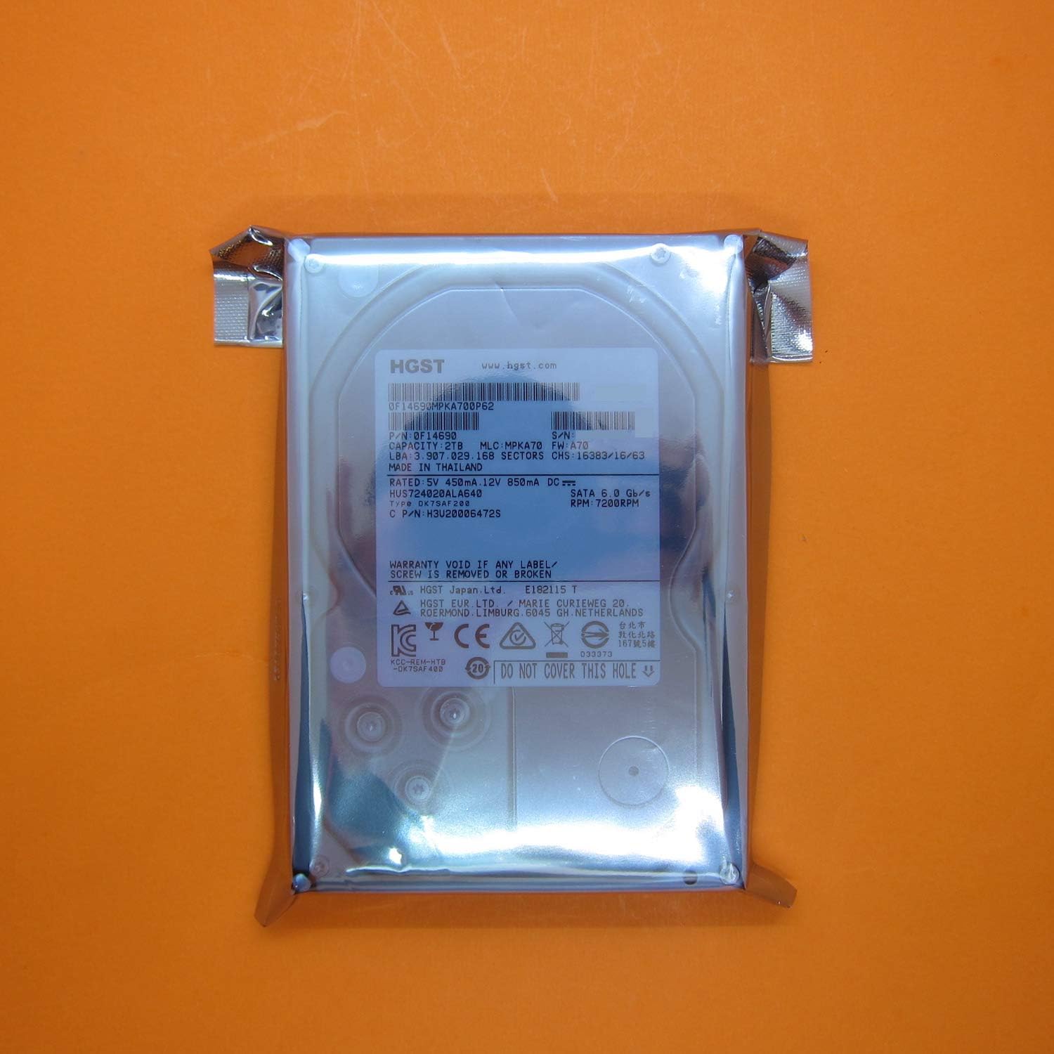 Amazon.com: HGST (New) Ultrastar 7K4000 0F14690 HUS724020ALA640 2TB ...