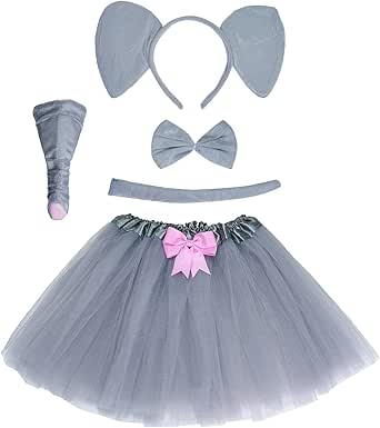 Amazon.com: Dxhycc Elephant Costume Set Elephant Ears Headband Nose ...
