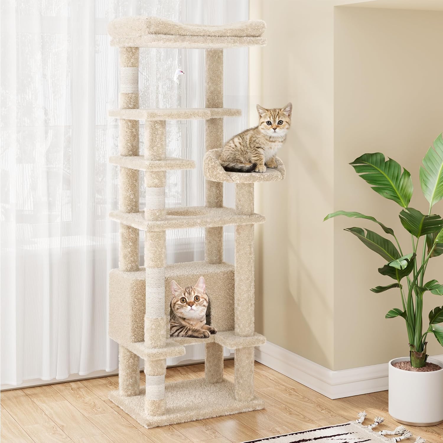Amazon.com : TrailBlaze Cat Tree Tower, 71" Multi-Level Cat Tower with ...