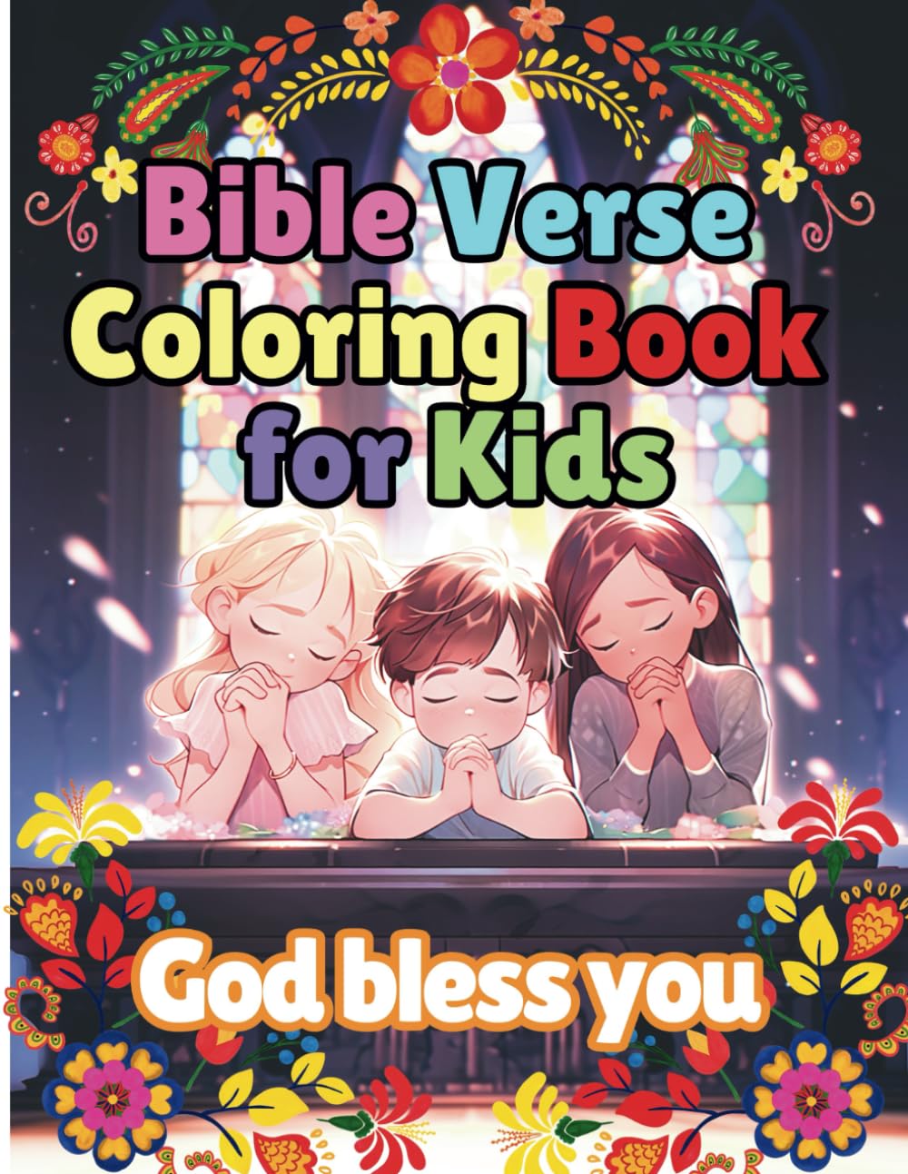 Bible Verse Coloring Book for Kids: Amazing Illustration for Christian ...