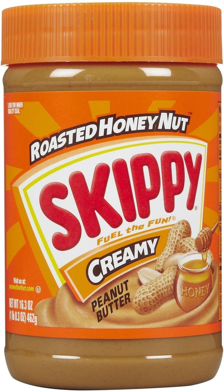 Amazon.com : Skippy Creamy Roasted Honey Nut, 16.3 oz : Grocery ...