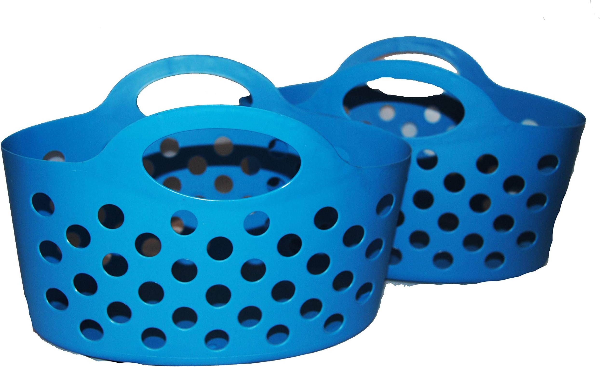 Amazon.com: Flexible Plastic Basket Totes 2 pack (Blue) : Home & Kitchen