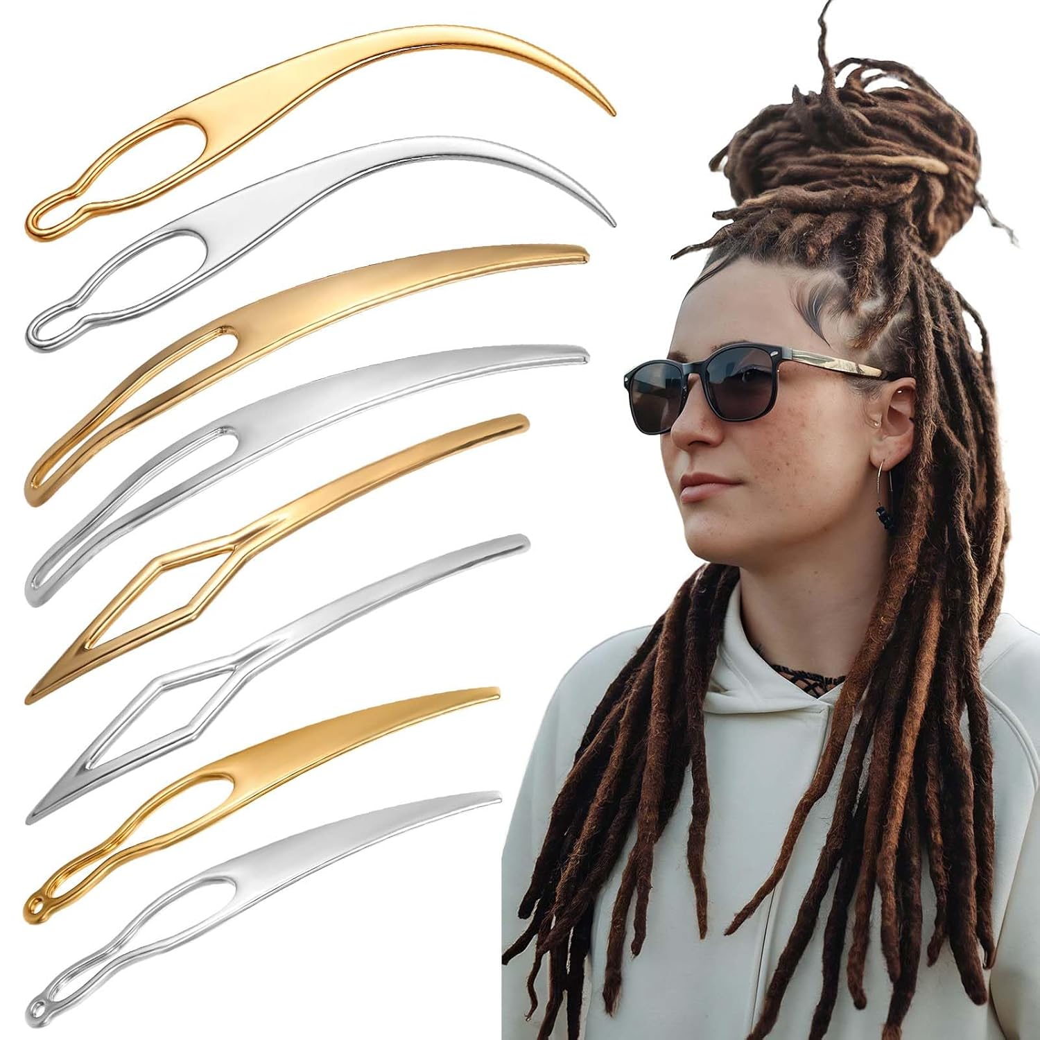 Amazon.com : 8pcs Interlocking Tool for Locs, Loc Needle for ...