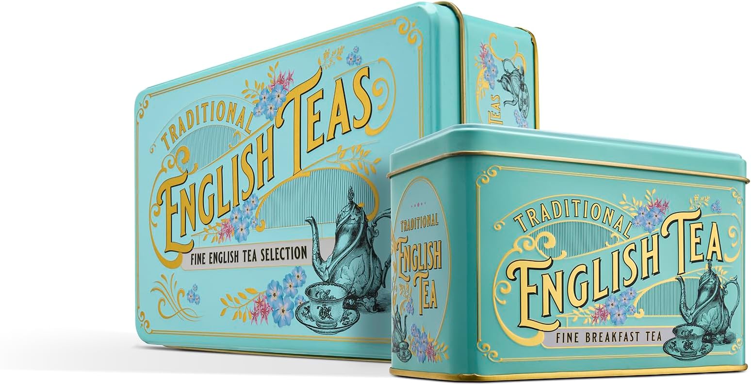 Amazon.com : New English Teas Vintage Victorian Tea Tin Gift Set with ...