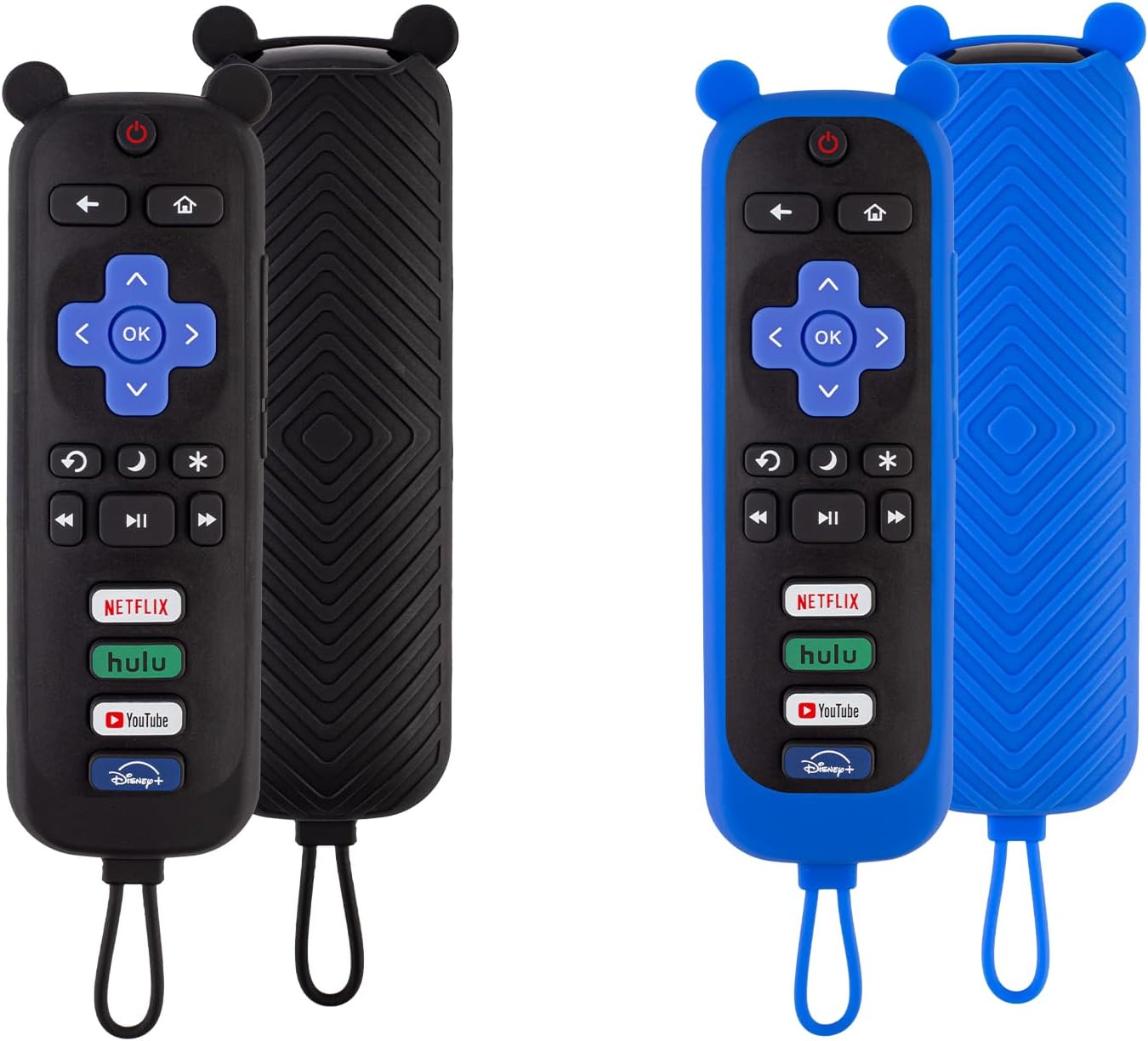 Amazon.com: 2 Pack Cute Roku Remote Cover, Silicone Protective Case for ...