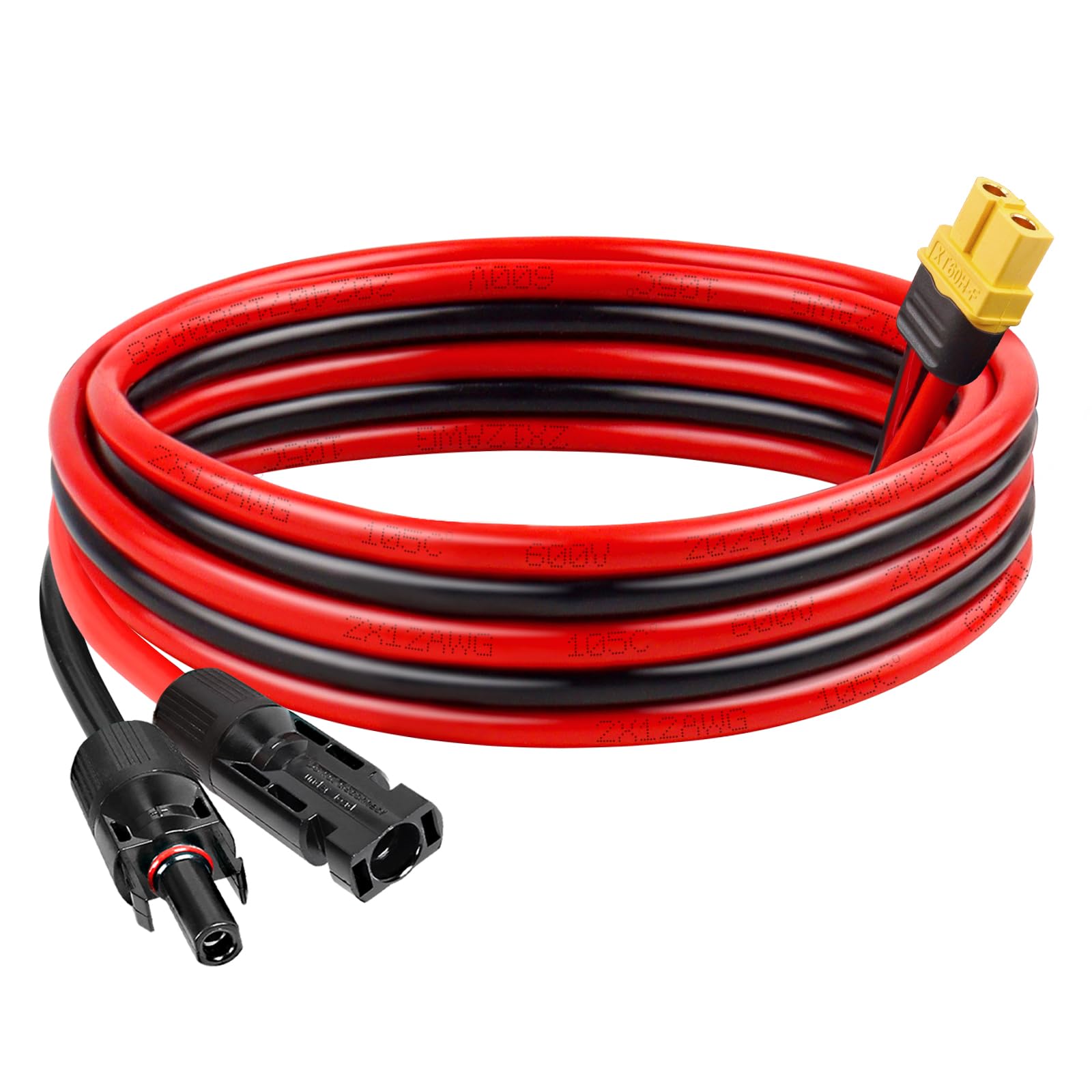 Amazon.com: MOOKEERF Solar to XT60 Charge Extension Cable 12AWG 6FT ...