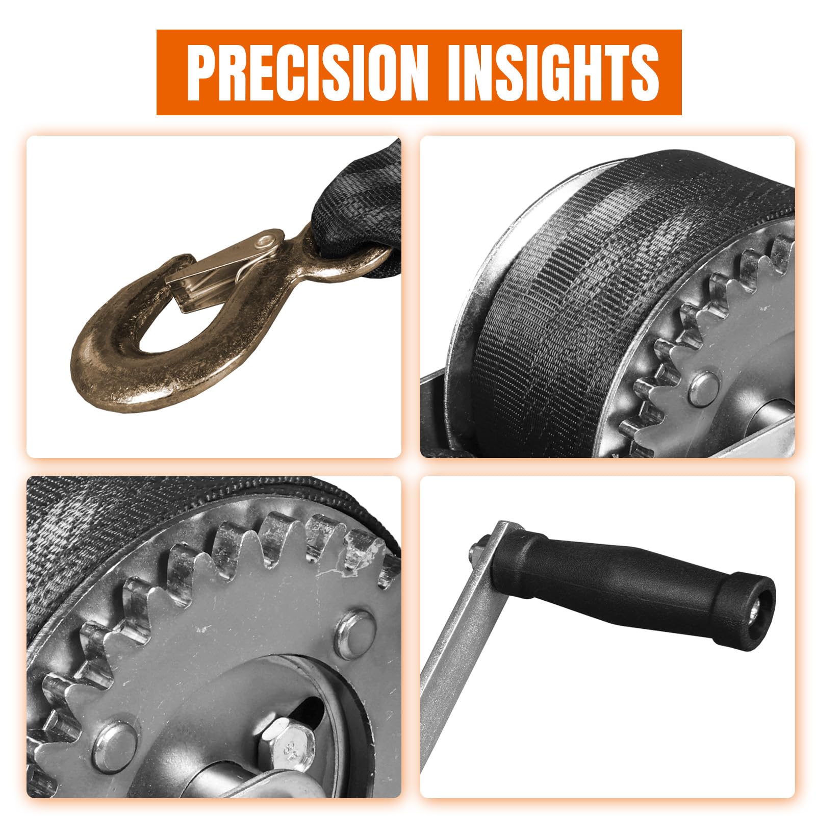 Snapklik.com : Jack Boss Hand Winch, 3500 Lbs Pulling Capacity, Boat ...