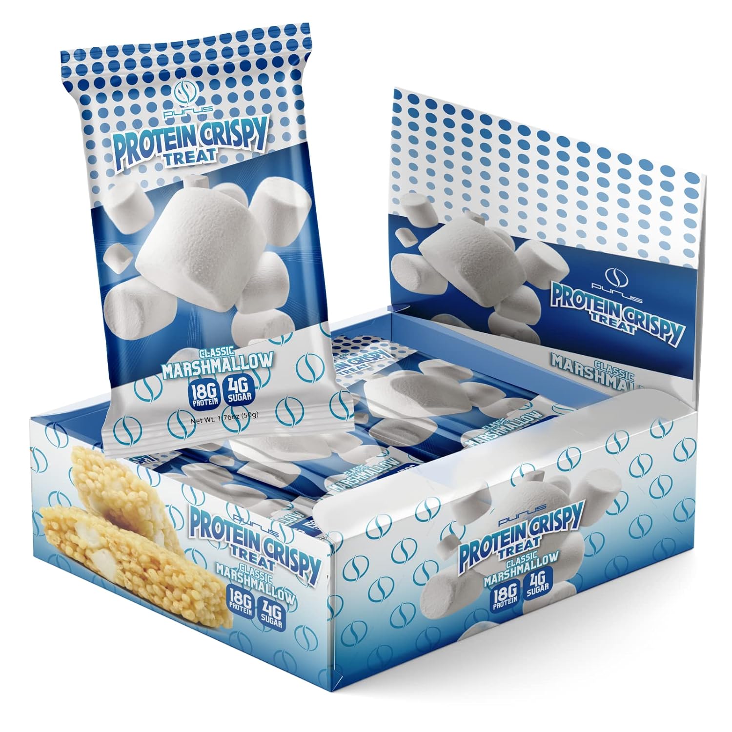 Amazon.com : Purus Labs PROTEIN CRISPY TREAT 12 Snack Bars (Classic ...