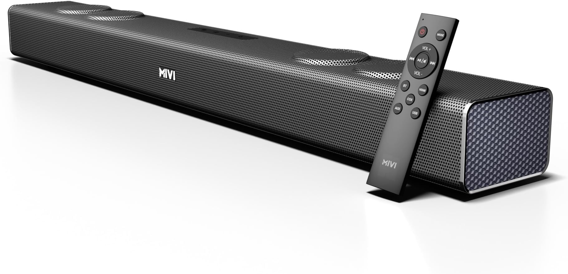 Mivi Fort Q120 Soundbar with 120W Surround Sound, 2.2 Channel soundbar with 2 in-Built ...