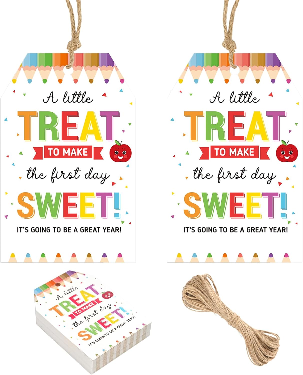 Amazon.com: G2PLUS Back to School Gift Tags, 50PCS Welcome Back to ...