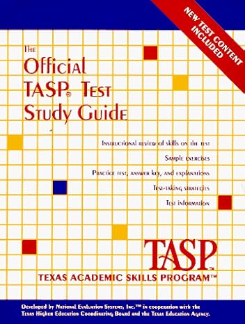 The Official TASP Test Study Guide: National Evaluations Systems Inc ...