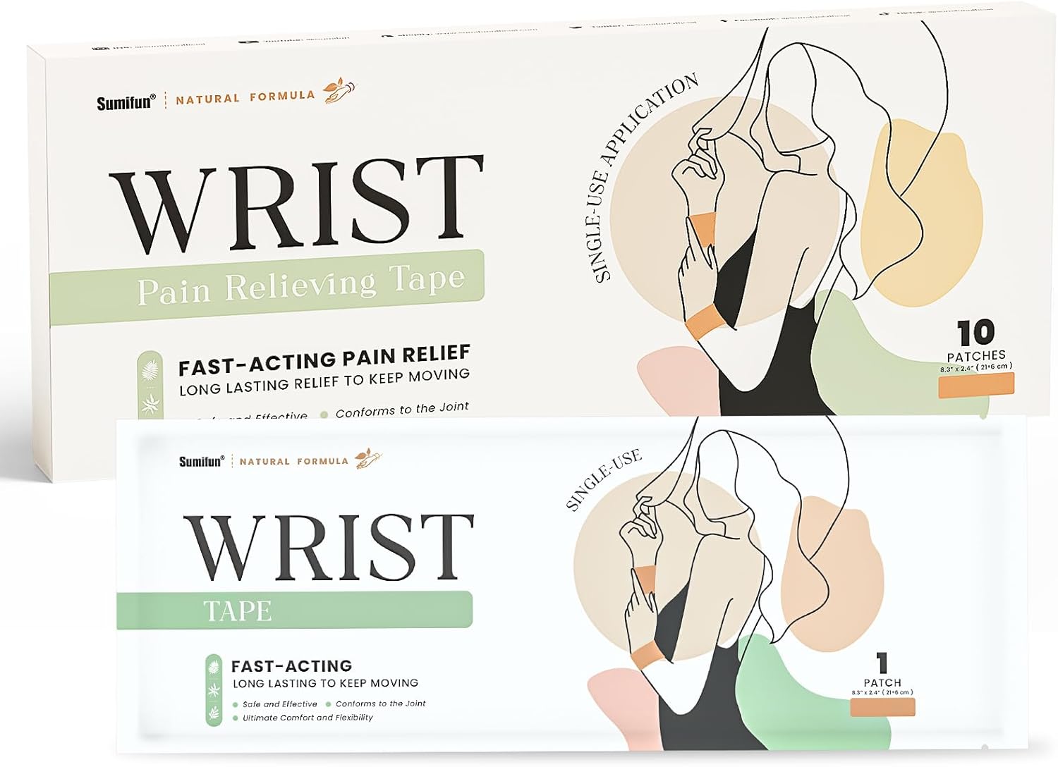 Amazon.com: Wrist Pain Relief Patches - Sumifun Natural Hot Herbal ...
