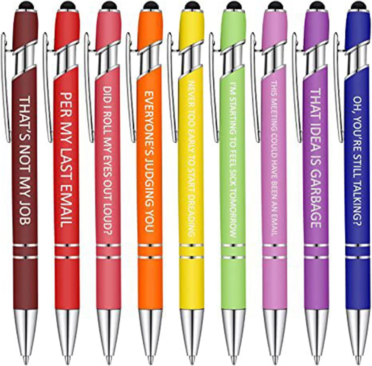 Amazon.com : winnereco 5/10 Pcs Funny Office Pens i dont care pen ...