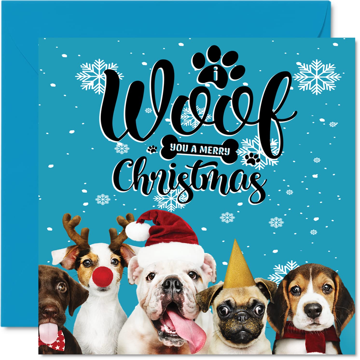 Dog Christmas Greetings Christmas Cards For Family, Personalised With