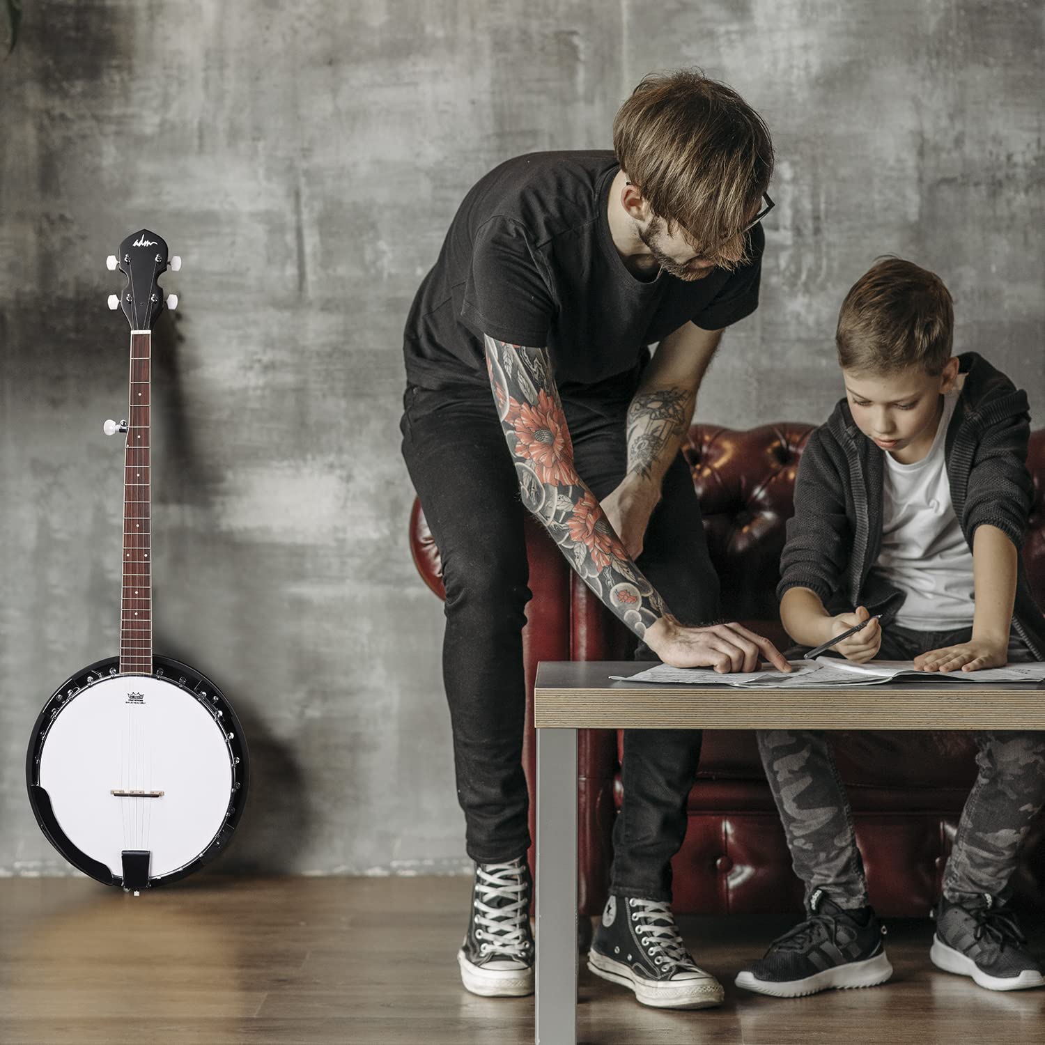 Snapklik.com : ADM Banjo 5 String Full Size Banjoes Set, 38 Inch ...