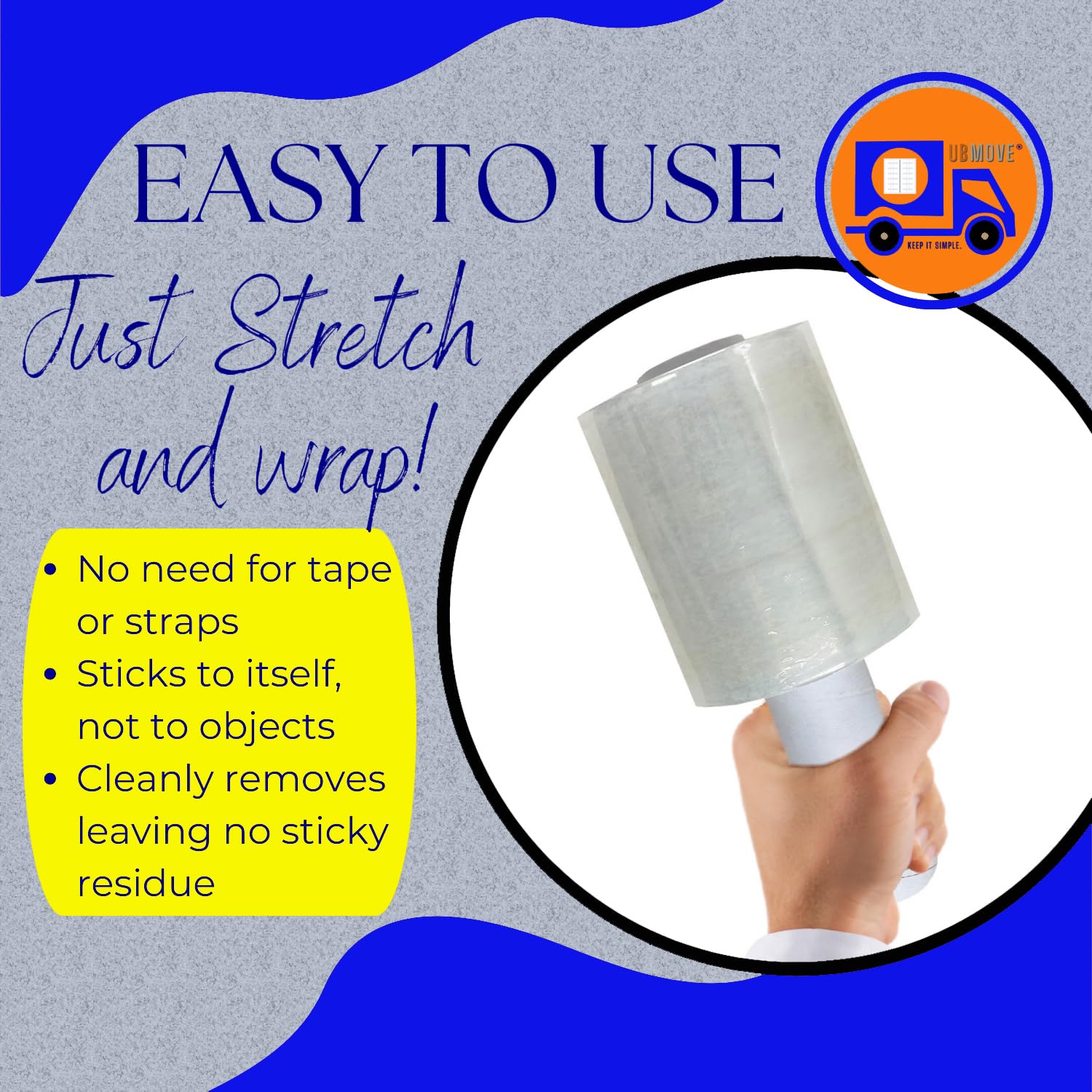 Snapklik.com : Mini Stretch Wrap 5 X 1000 80 Gauge Stretch Wrap