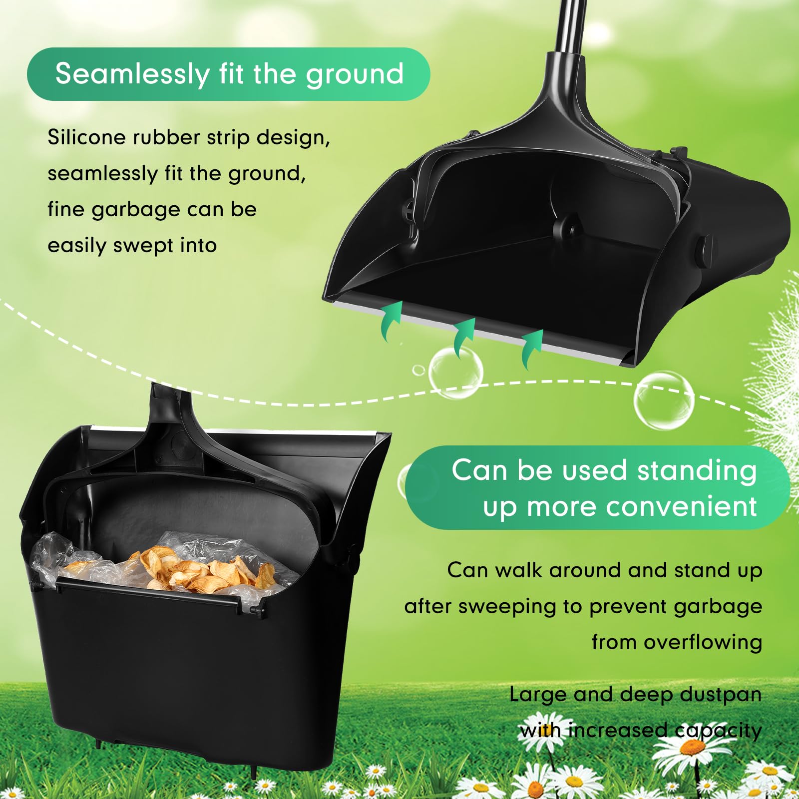 Snapklik.com : Maxcheck 12 Pcs Commercial Lobby Dustpan Bulk Upright ...
