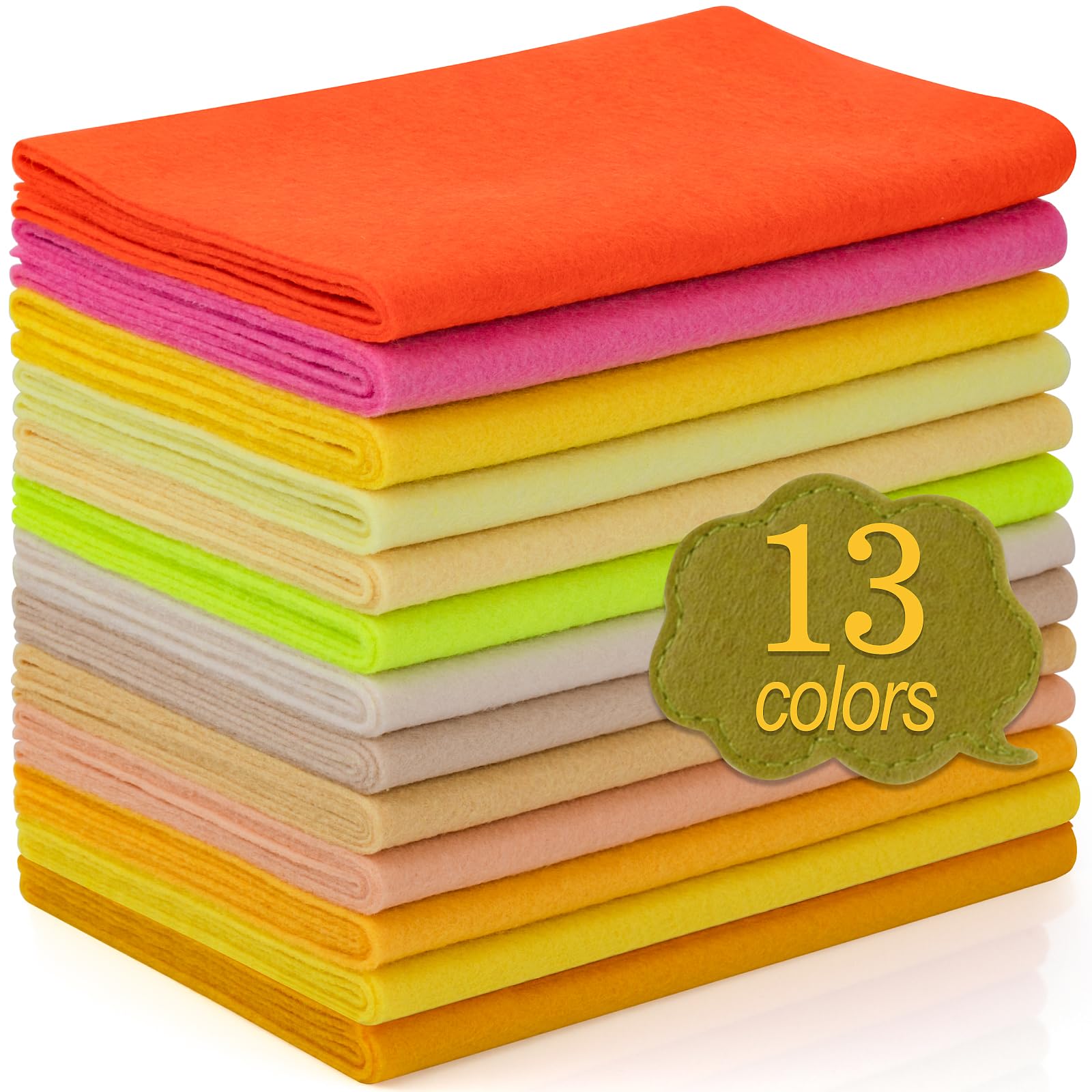 Amazon.com: XSEINO 13 Rolls 8"x35" 1.4mm Thick Soft Felt Fabric Sheet ...