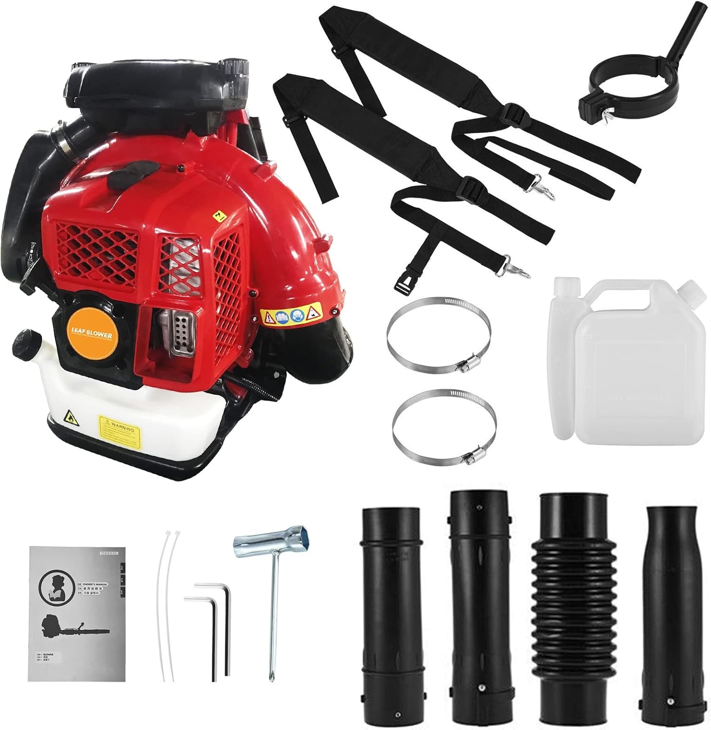 Amazon.com: 80CC Gas Powered Backpack Leaf Blower, 2.3L Tank, 900CFM ...